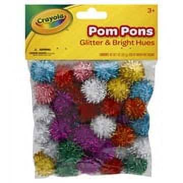 Crayola® Glitter Pom Pons, 1", Assorted Colors, 0.5-Lb Pack - Walmart.com
