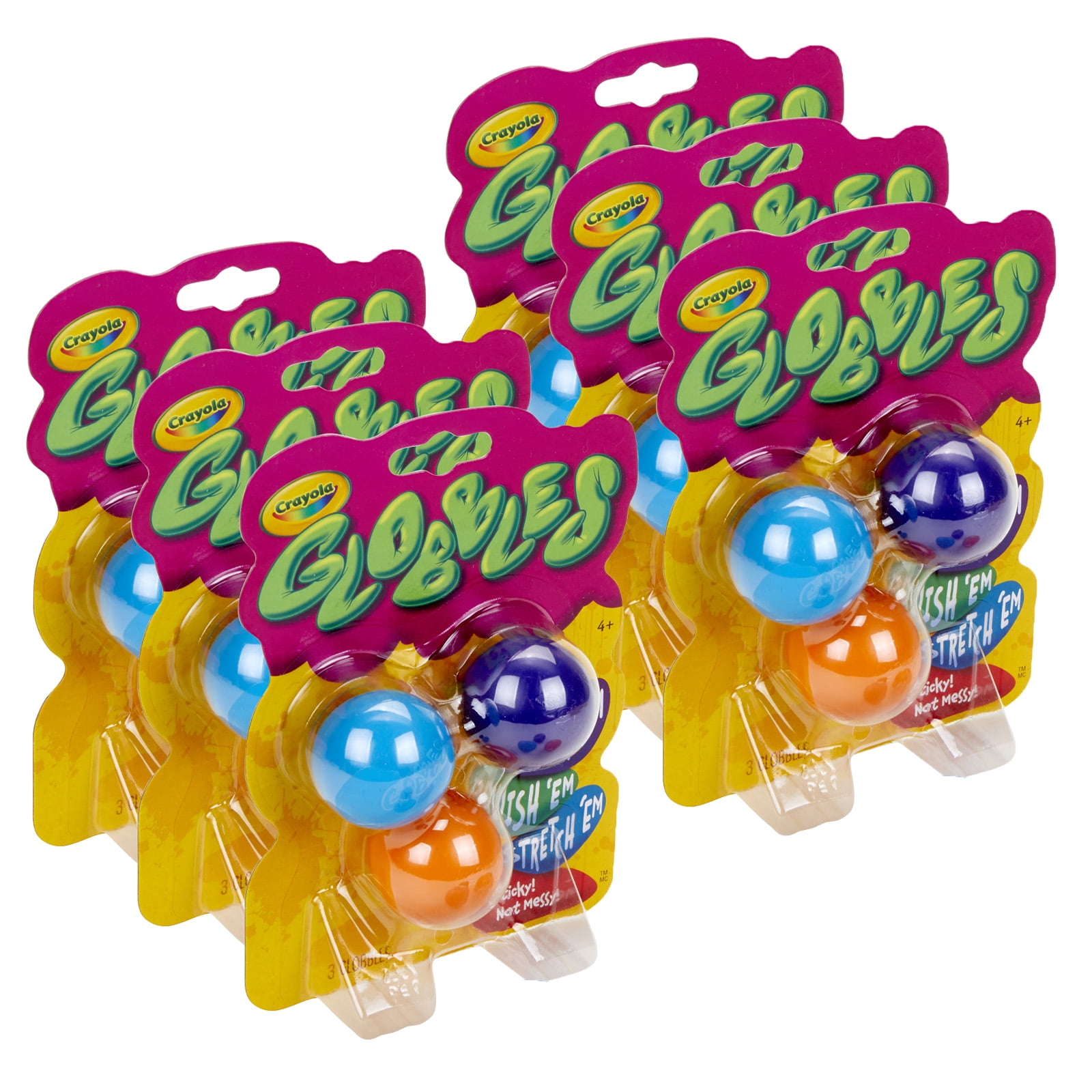 Crayola Globbles Sticky Squishies Balls, Non-Toxic Modeling Compound, 3 ...