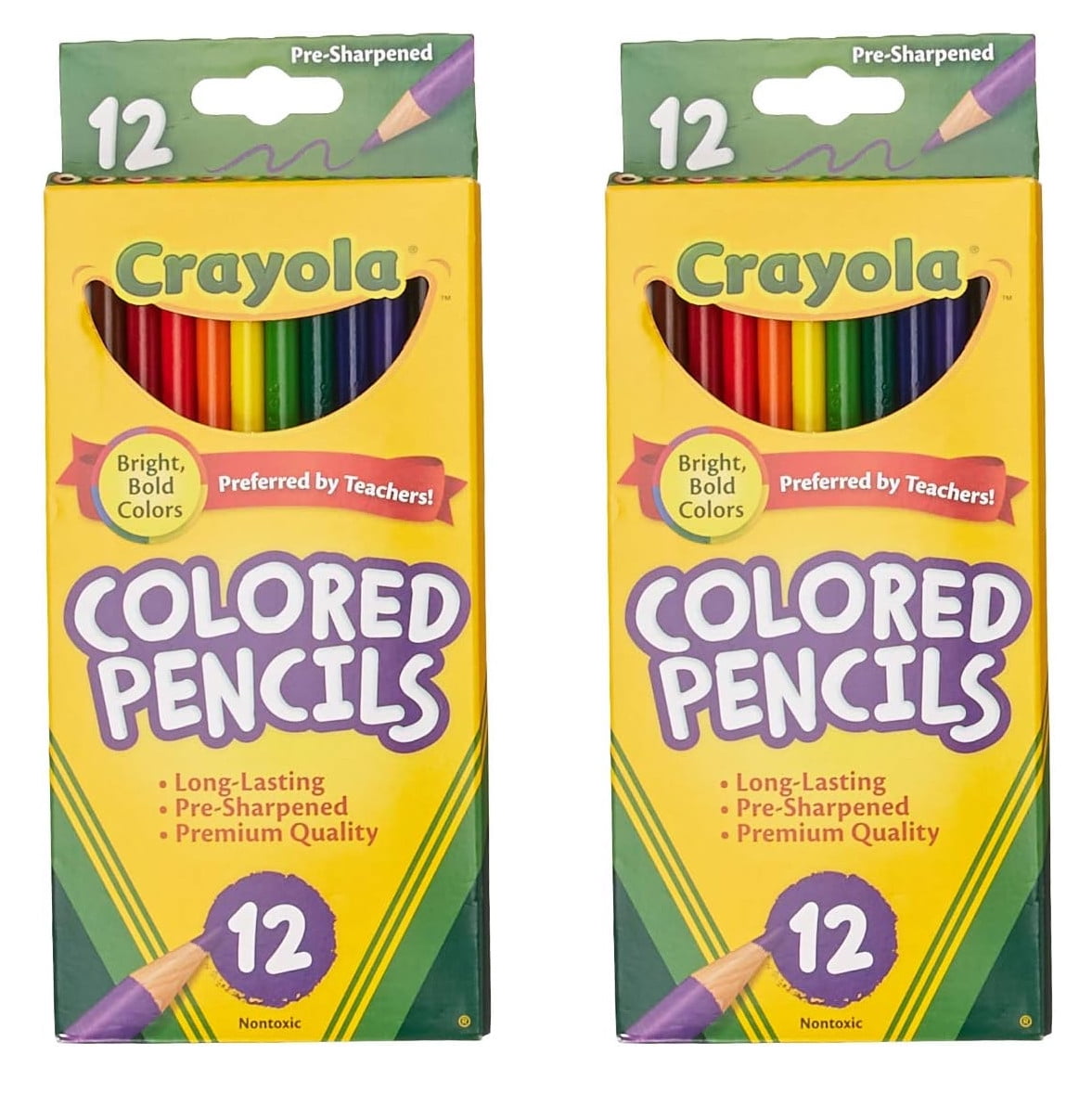 Crayola Graphite Colored Pencils, Pre-Sharpened, Multicolored, 24 Count ...