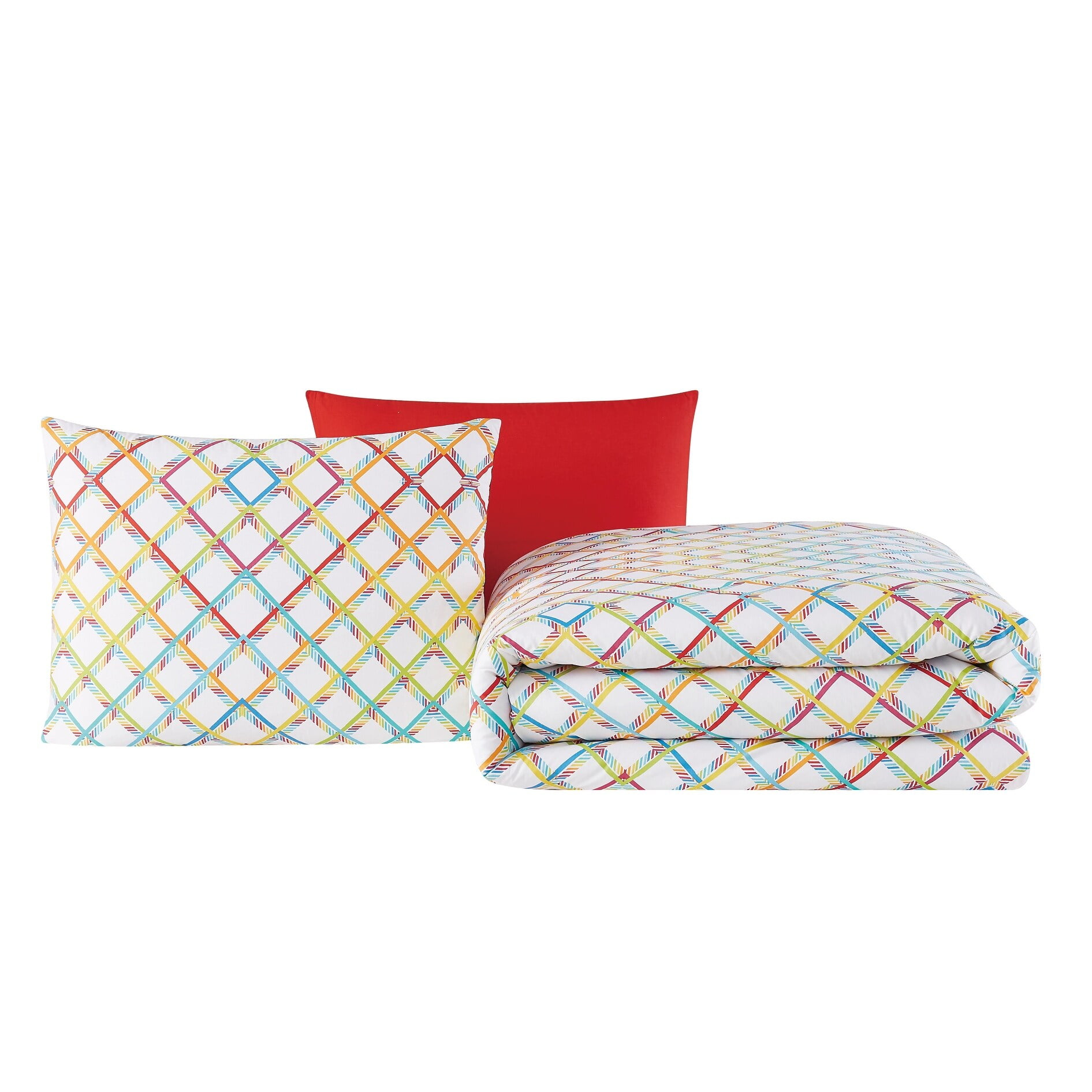 Crayola Happy Plaid Cotton Comforter Set Multi - Twin - Walmart.com