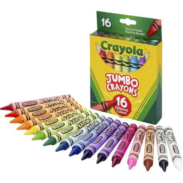 Crayola Jumbo Crayons - Assorted - 16 / Pack | Bundle of 10 Packs ...
