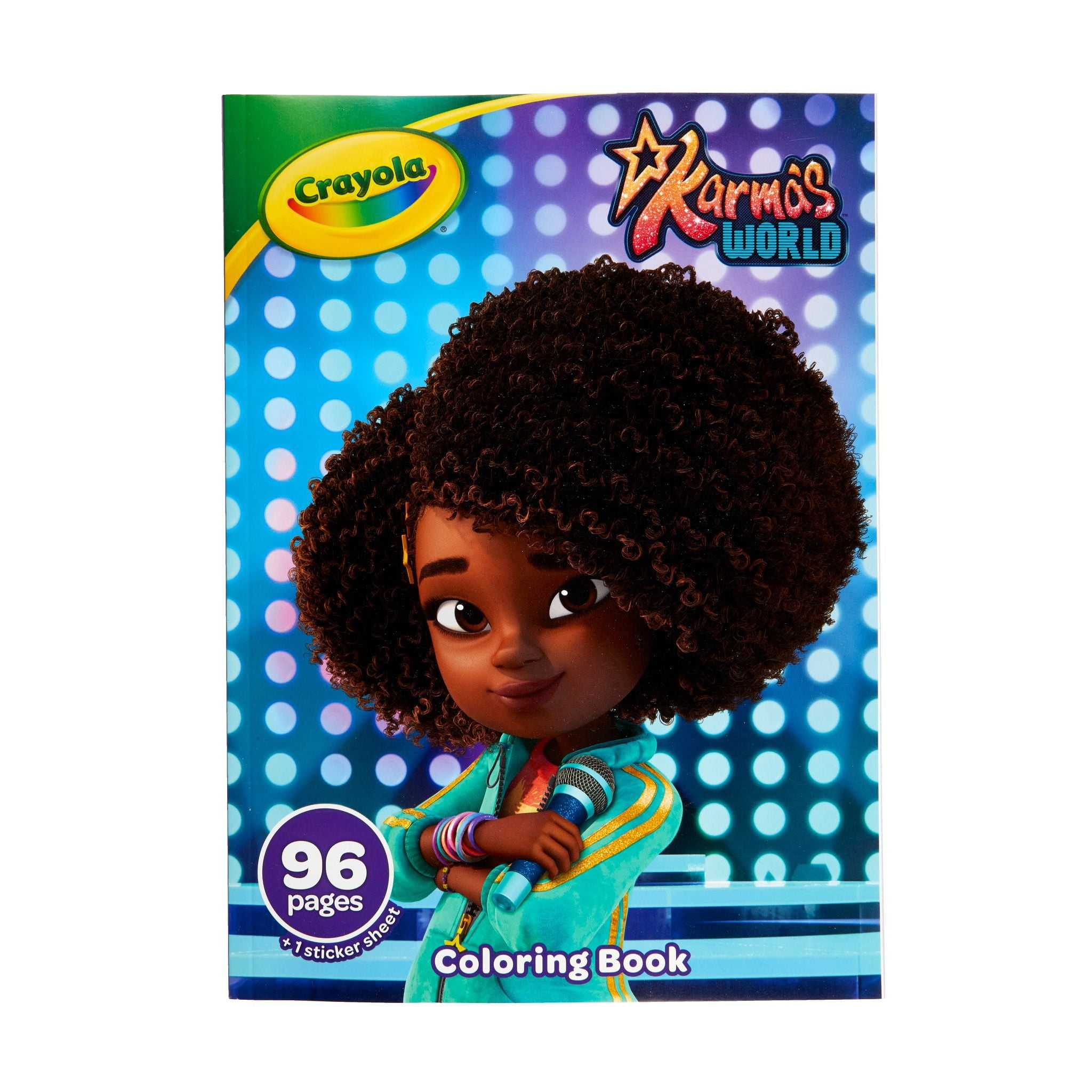 Crayola Karma's World Coloring Book with Stickers, 96 Pgs, Gifts for ...