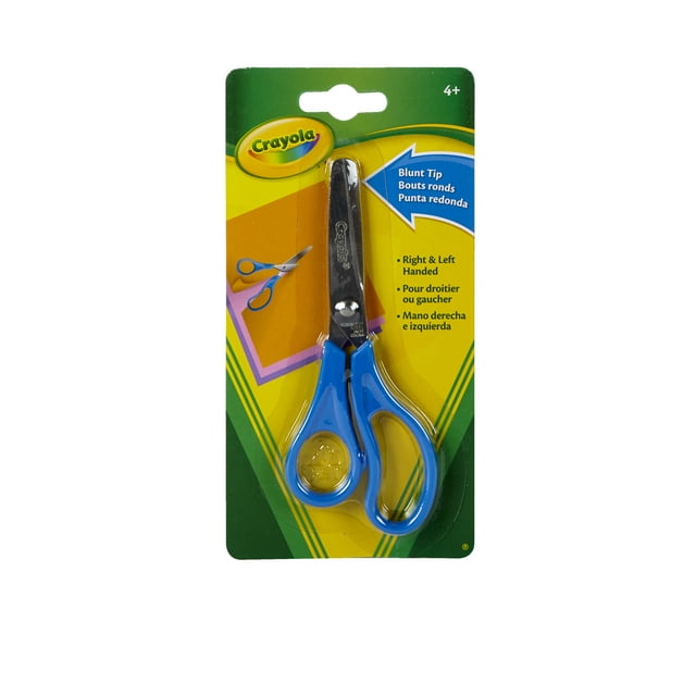 Crayola Kids Blue Blunt Tip Scissors, 5-1/2 inch Stainless Steel Blade ...