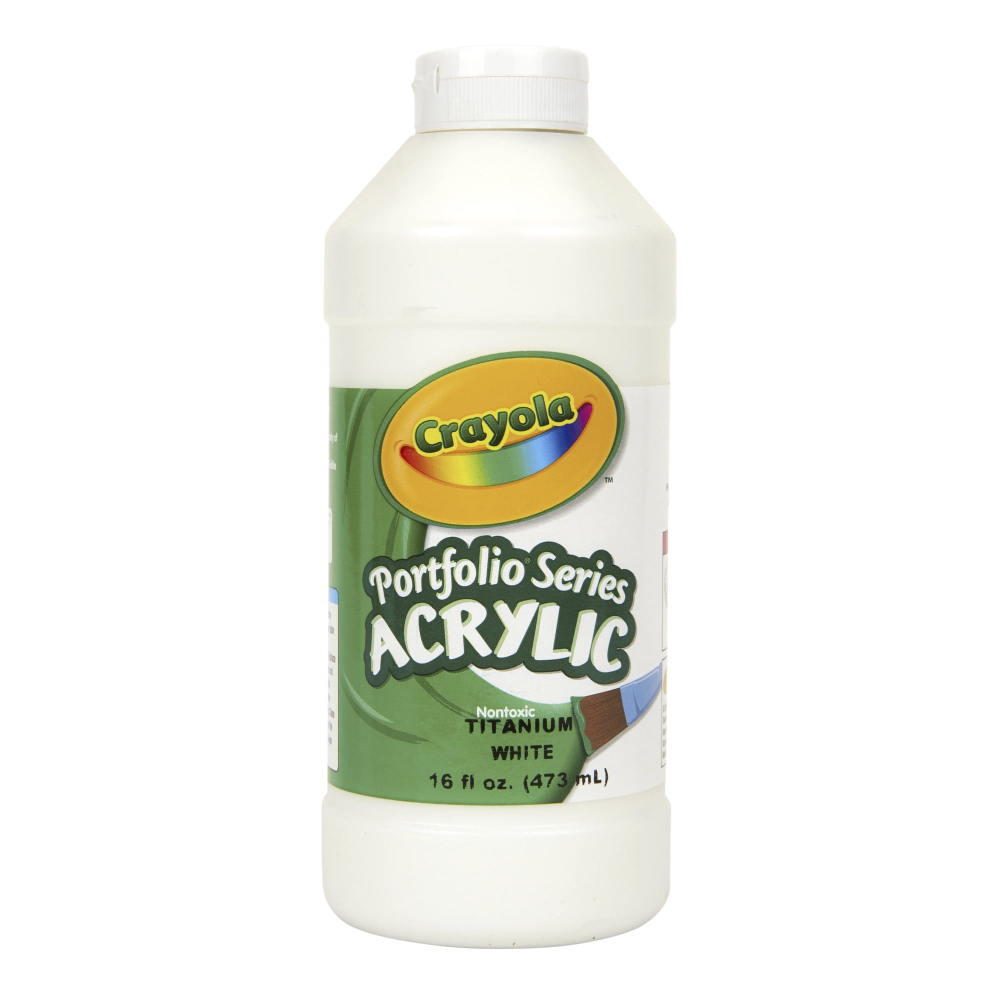 Crayola Portfolio Acrylic Paint, Titanium White, Pint - Walmart.com