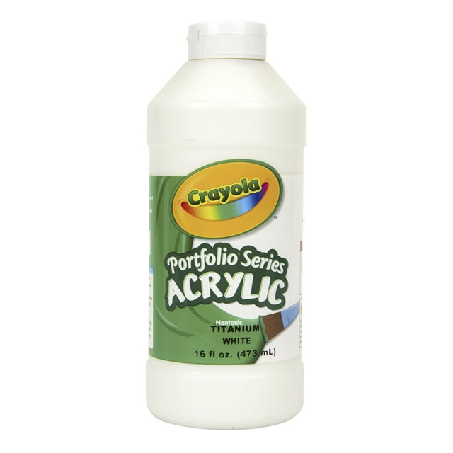 Crayola Portfolio Acrylic Paint, Titanium White, Pint - Walmart.com