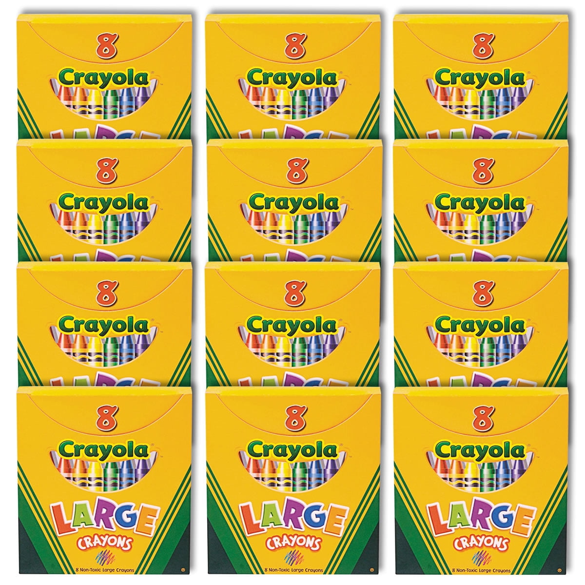 Crayola Classpack Set - Large 8-Count Crayons, 12 Boxes - Walmart.com