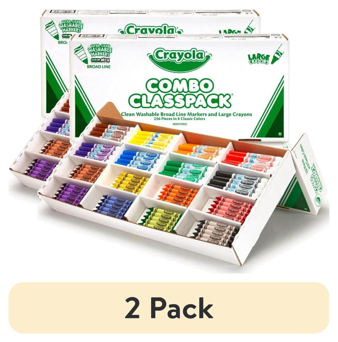 (2 pack) Crayola Large Crayon; Washable Marker Classpack, 1 / Box ...