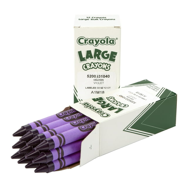 Crayola Large Non-Toxic Single-Color Crayon Refill, 7/16 X 4 in, Violet ...