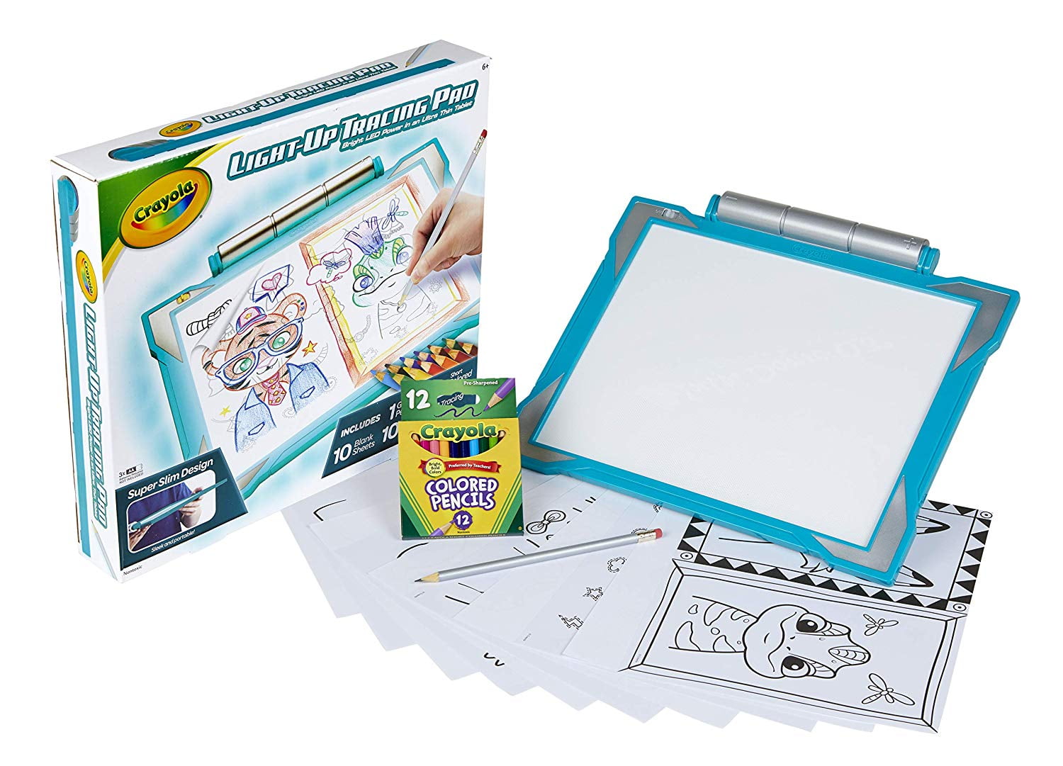 Crayola Light Up Drawing Board Sketch Tablet for Kids, Ages 6, 7, 8, 9 ...