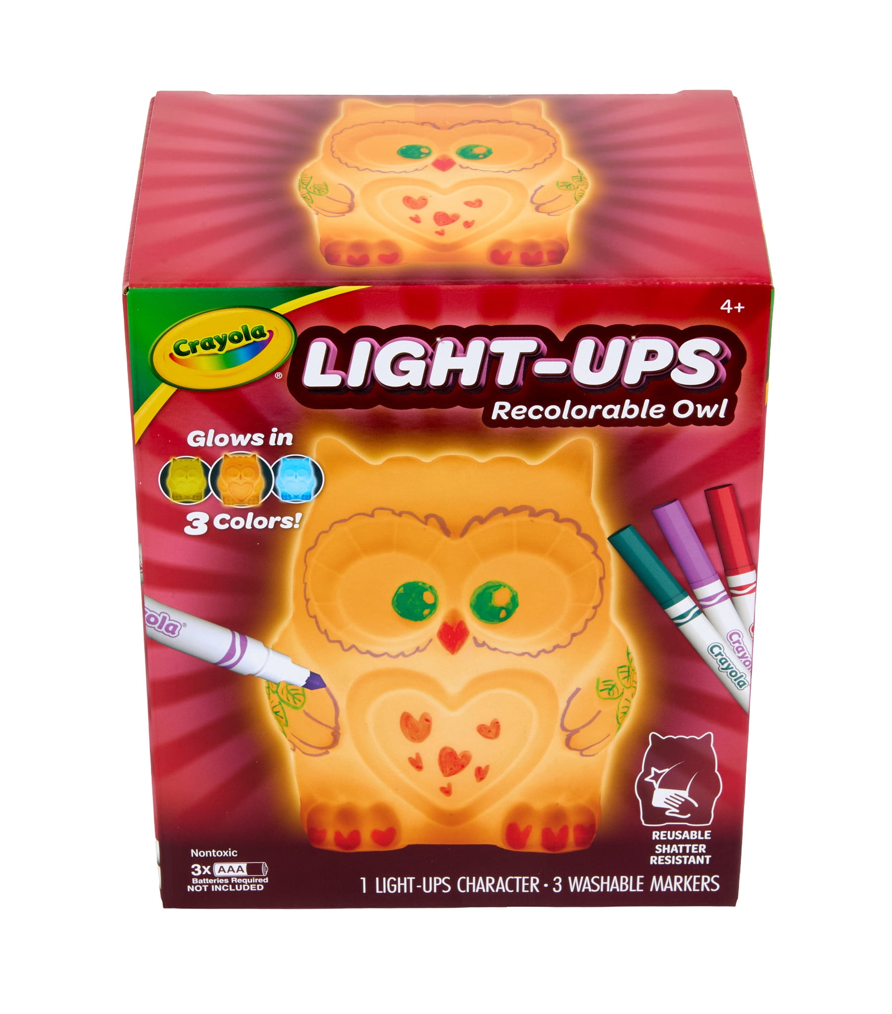 Crayola Light-Ups - Owl, Reusable Light Up Owl Toy, Fall Craft for Kids ...
