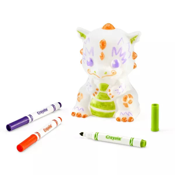 Crayola Light-Ups Recolorable Dragon with Washable Markers - Glows in 3 ...