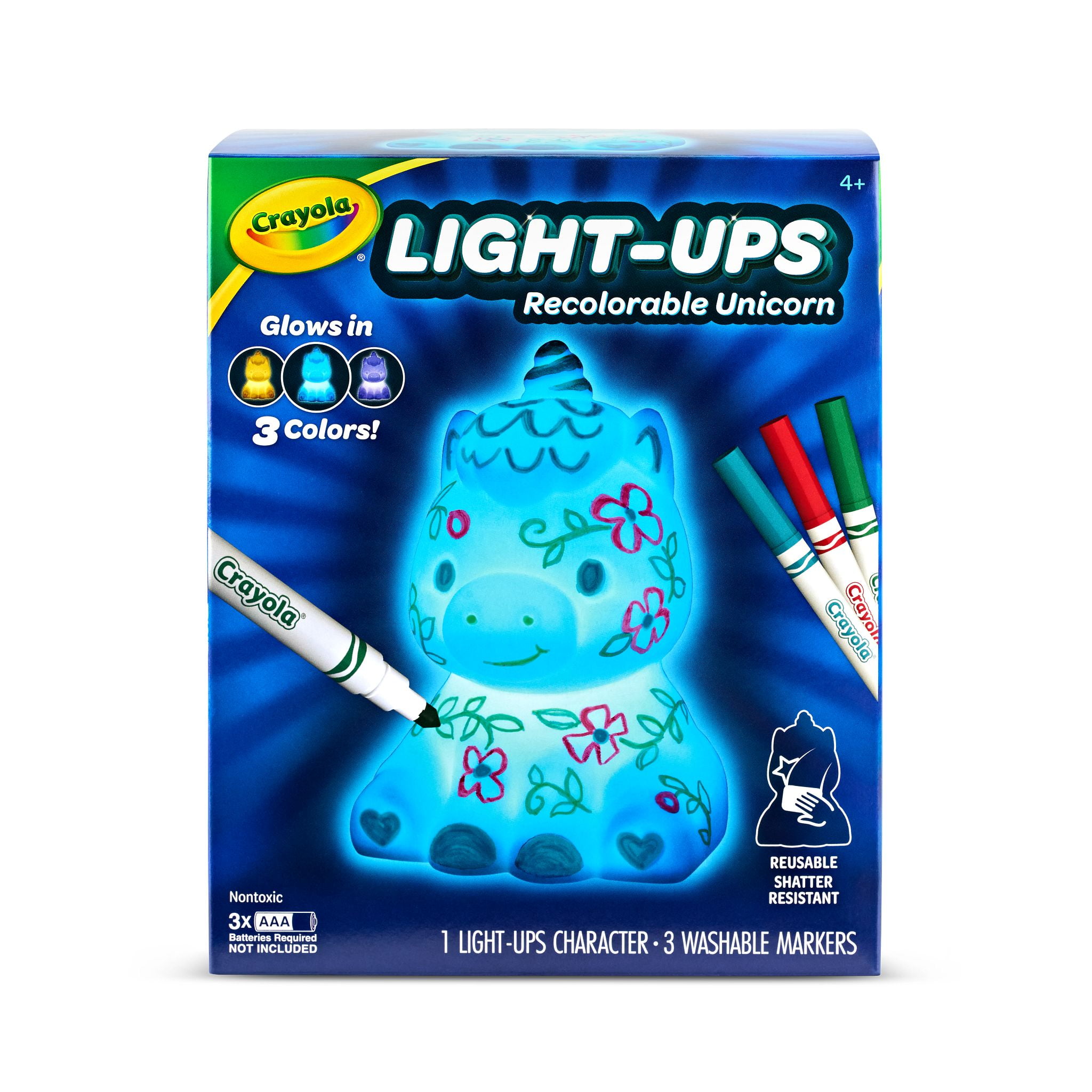 Crayola Light Ups, Unicorn, Reusable Holiday Craft, Glow In The Dark, Unicorn Gift for Kids ...