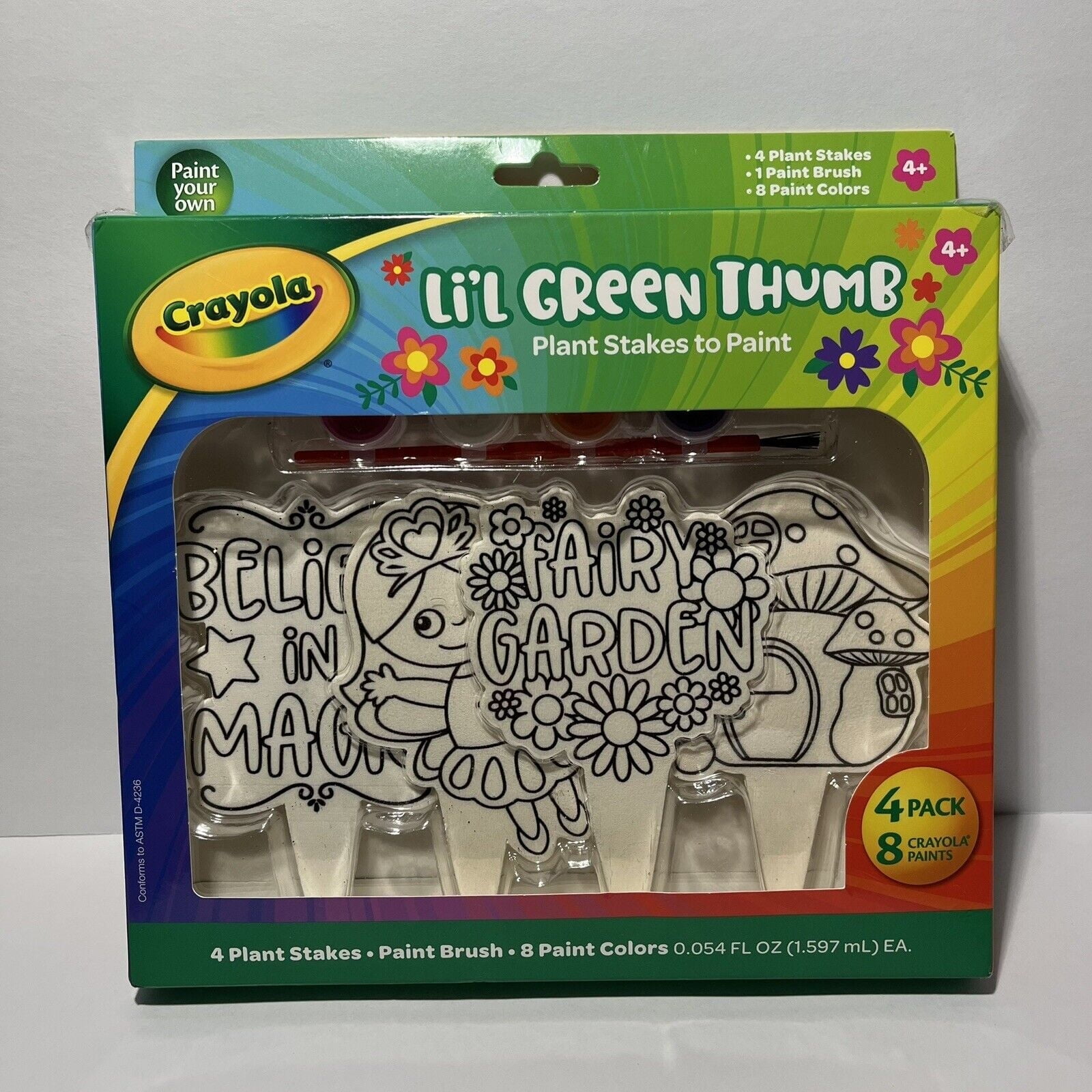 Crayola Fairy Garden Paint n Display Plant Stakes Kit - 4 Piece ...