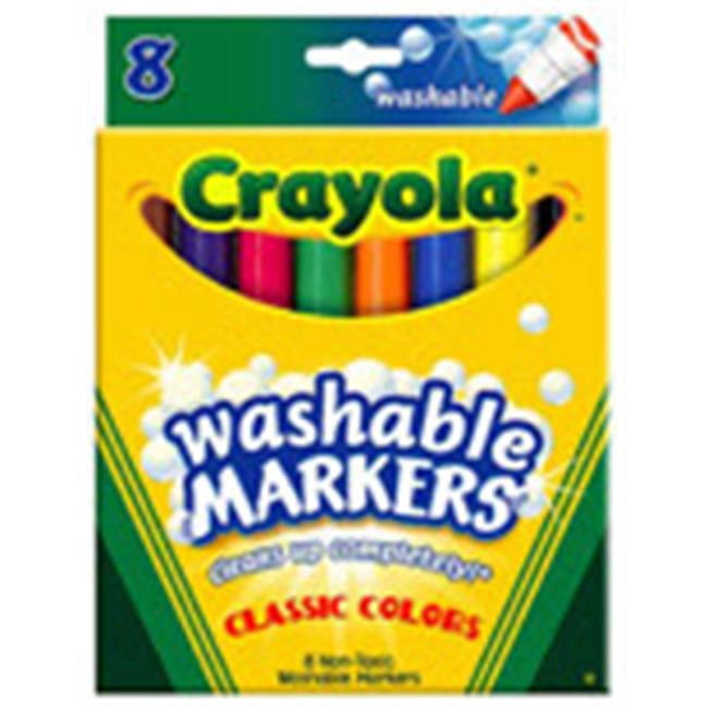 Crayola Llc Formerly Binney & Smith Washable Coloring Markers-8 Colors ...
