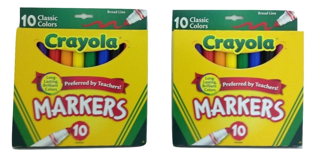 Crayola Broad Line Markers Crayola Ultra-Clean Tropical Markers 10-Pack ...