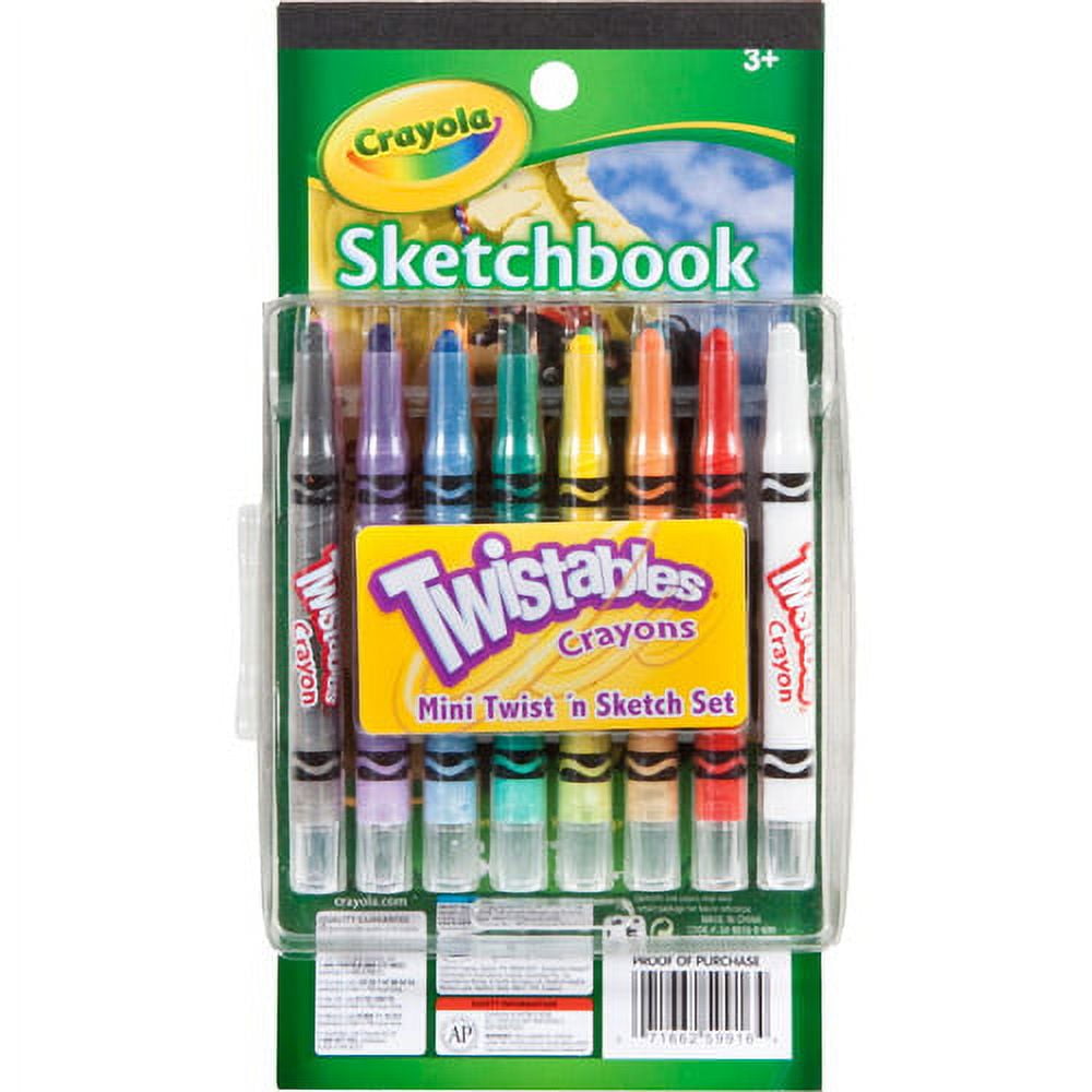 Crayola Mini Twistable Crayons and Paper Beginner Child Sketch Set ...