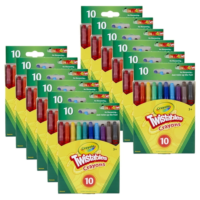 Crayola Mini Twistables Crayons, 10 Per Pack, 12 Packs - Walmart.com