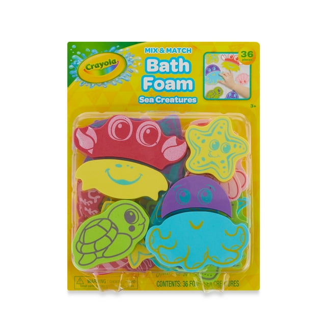 Crayola Mix and Match Bath Foam Sea Creatures, 36 Pieces - Walmart.com