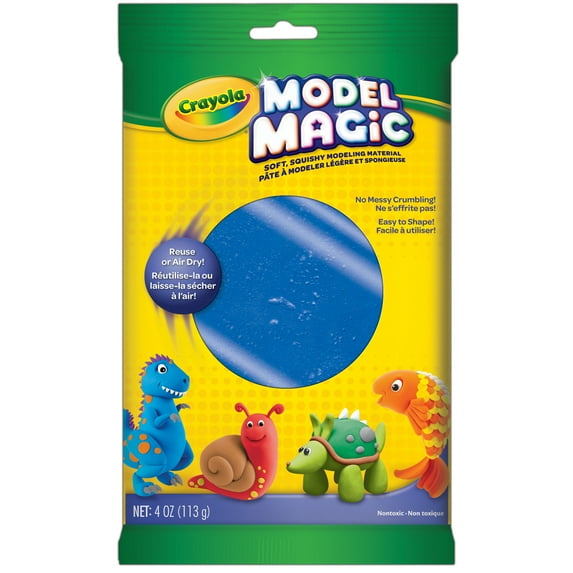 Crayola Model Magic Modeling Compound, Blue, 4 Oz Packs, 6 Packs ...