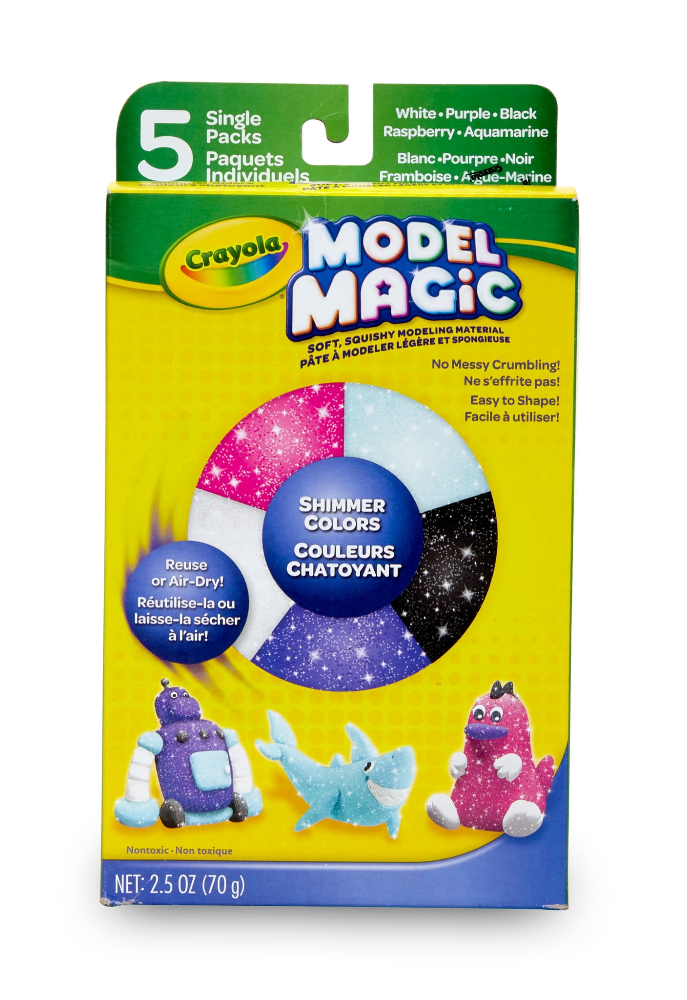 Crayola Model Magic Modeling Dough, Variety Pack, 5 Shimmer Colors ...