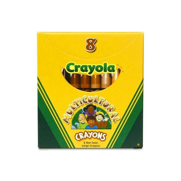 Crayola Multicultural Crayons, Large, 8 Pack - Walmart Business Supplies