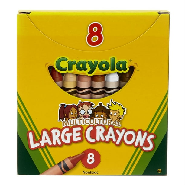 Crayola Multicultural Crayons, Large, 8 Pack - Walmart.com