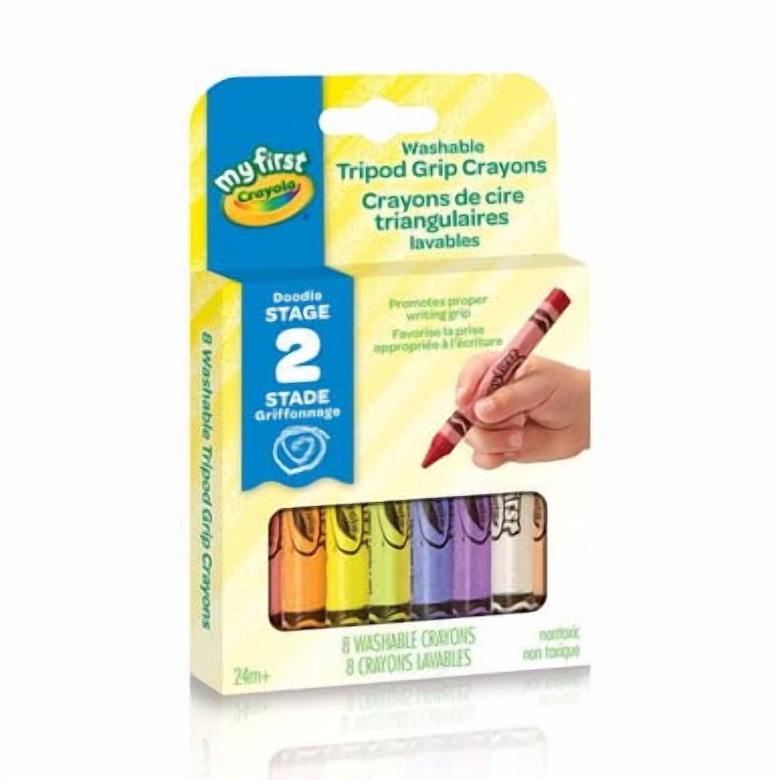 Crayola My First Crayola Washable Tripod Grip Crayons - Walmart.com