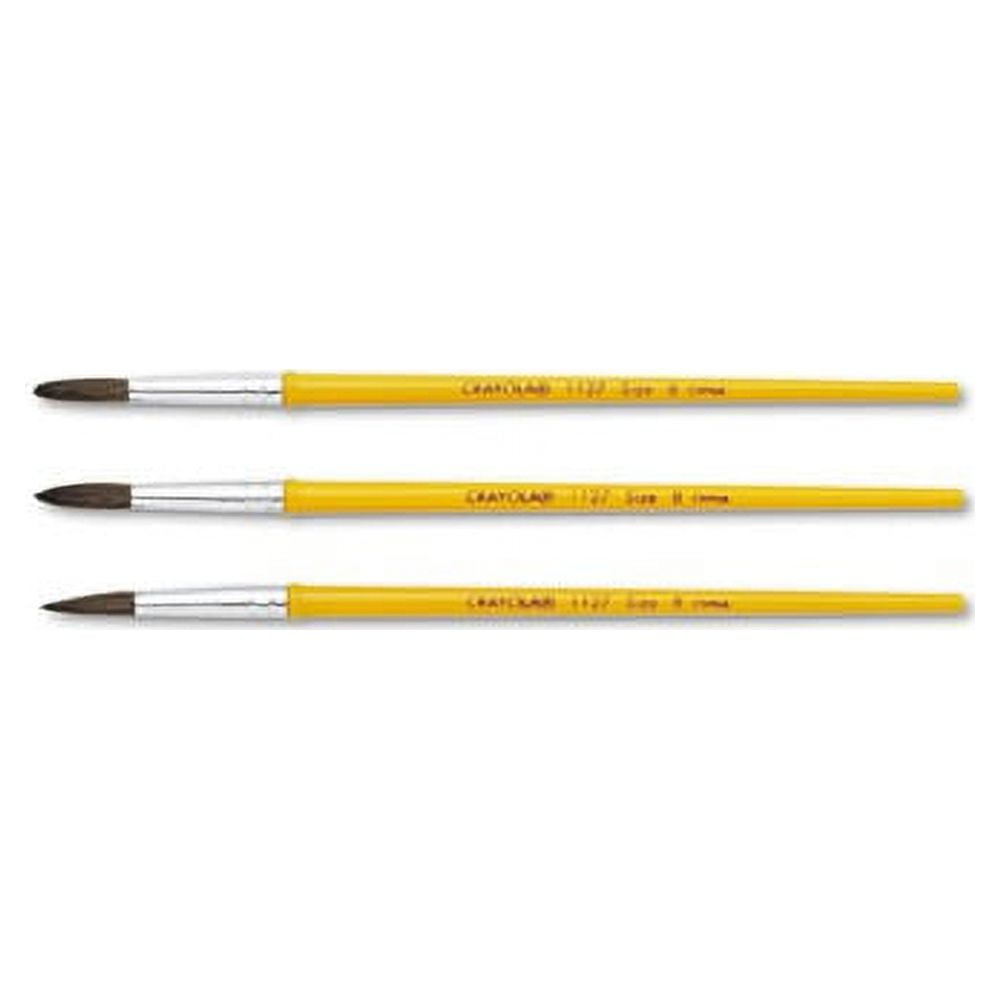 Crayola Natural Paint Brushes, Yellow, 1 Dozen - Walmart.com