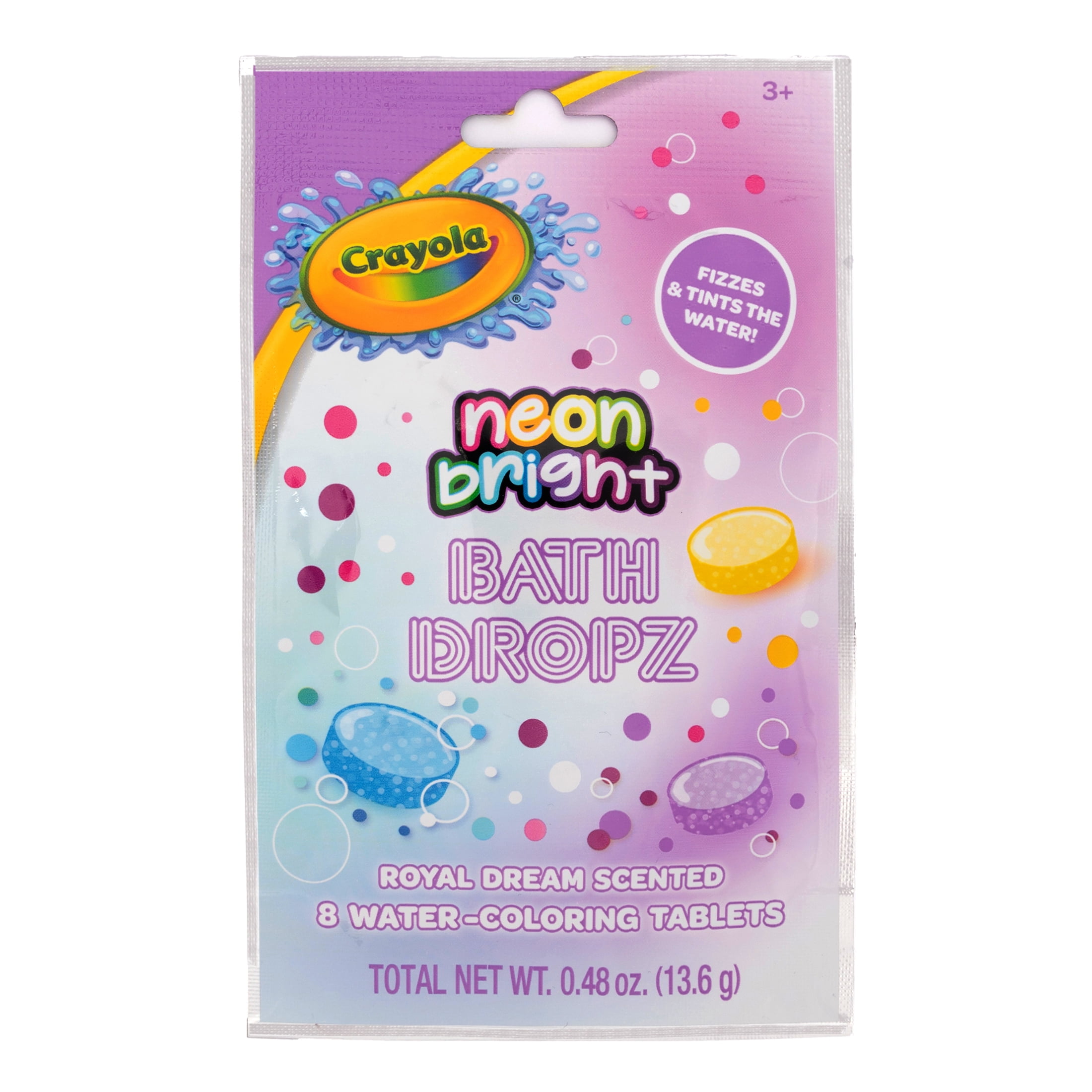Crayola Neon Bath Dropz, Purple, Grape Scented, 8 Tablets - Walmart.com