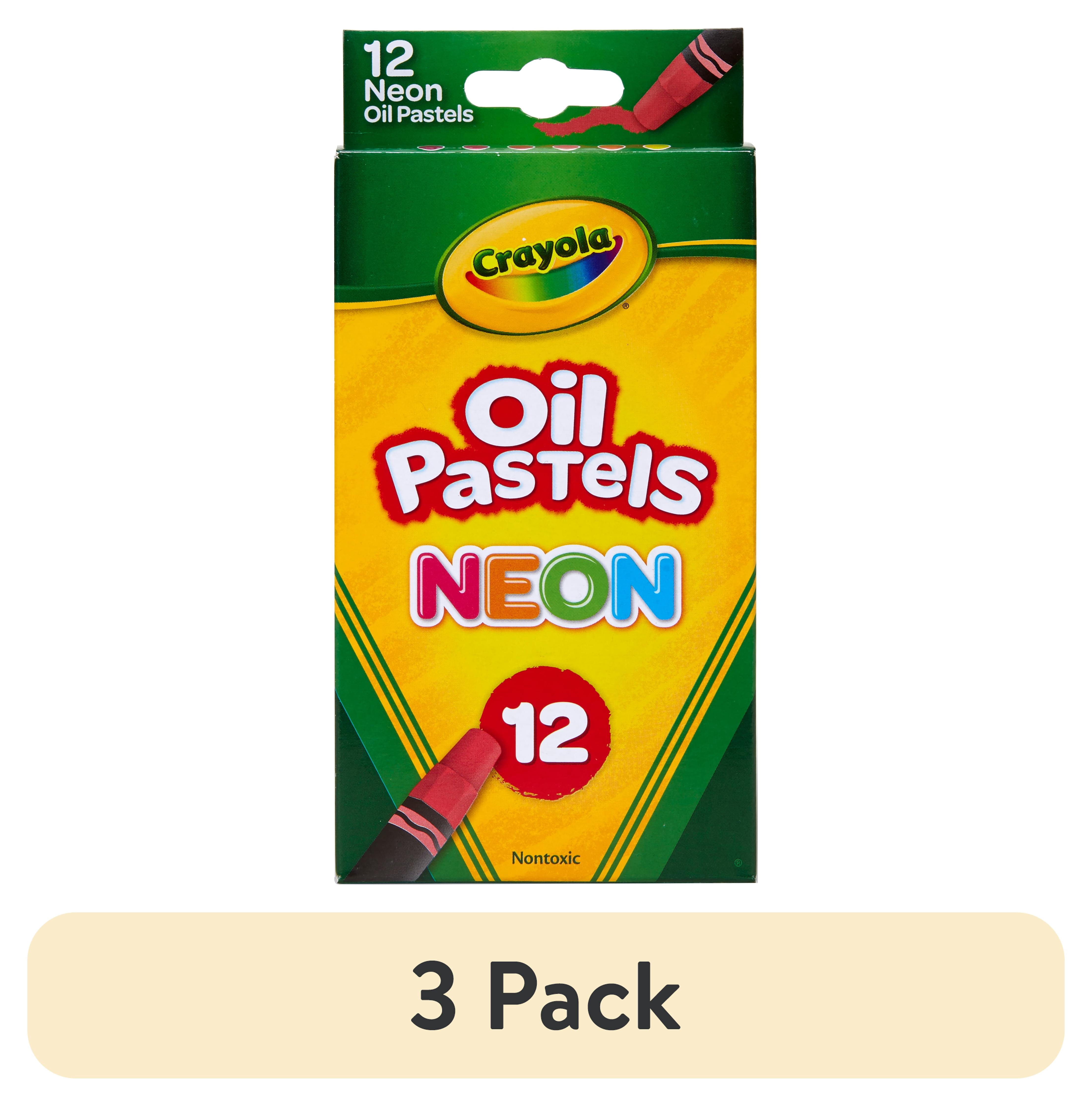 (3 pack) Crayola Neon Oil Pastels Art Tools, 12 Count Bold Neon Colors ...