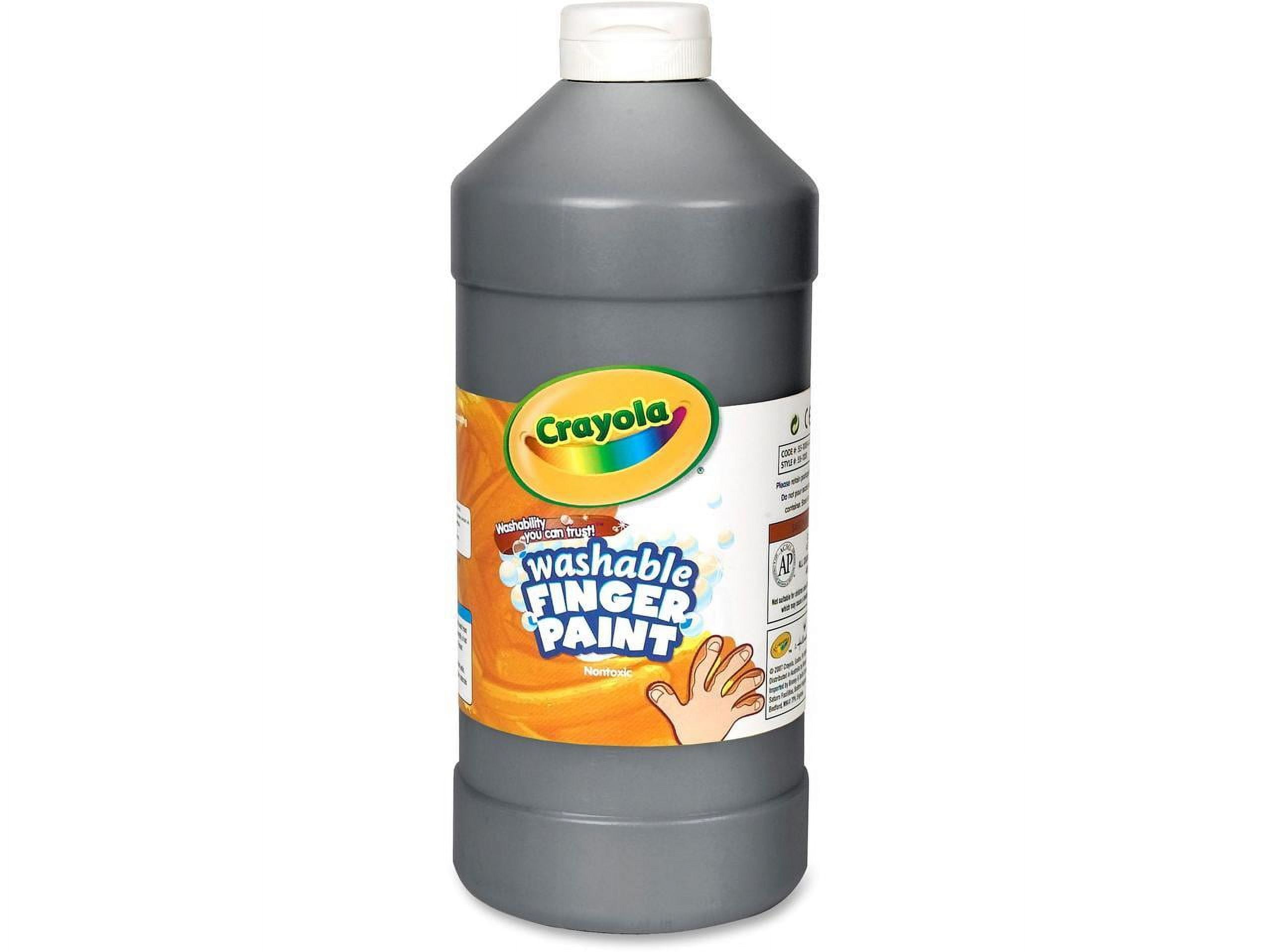 Crayola Washable Finger Paint, Black, Quart - Walmart.com