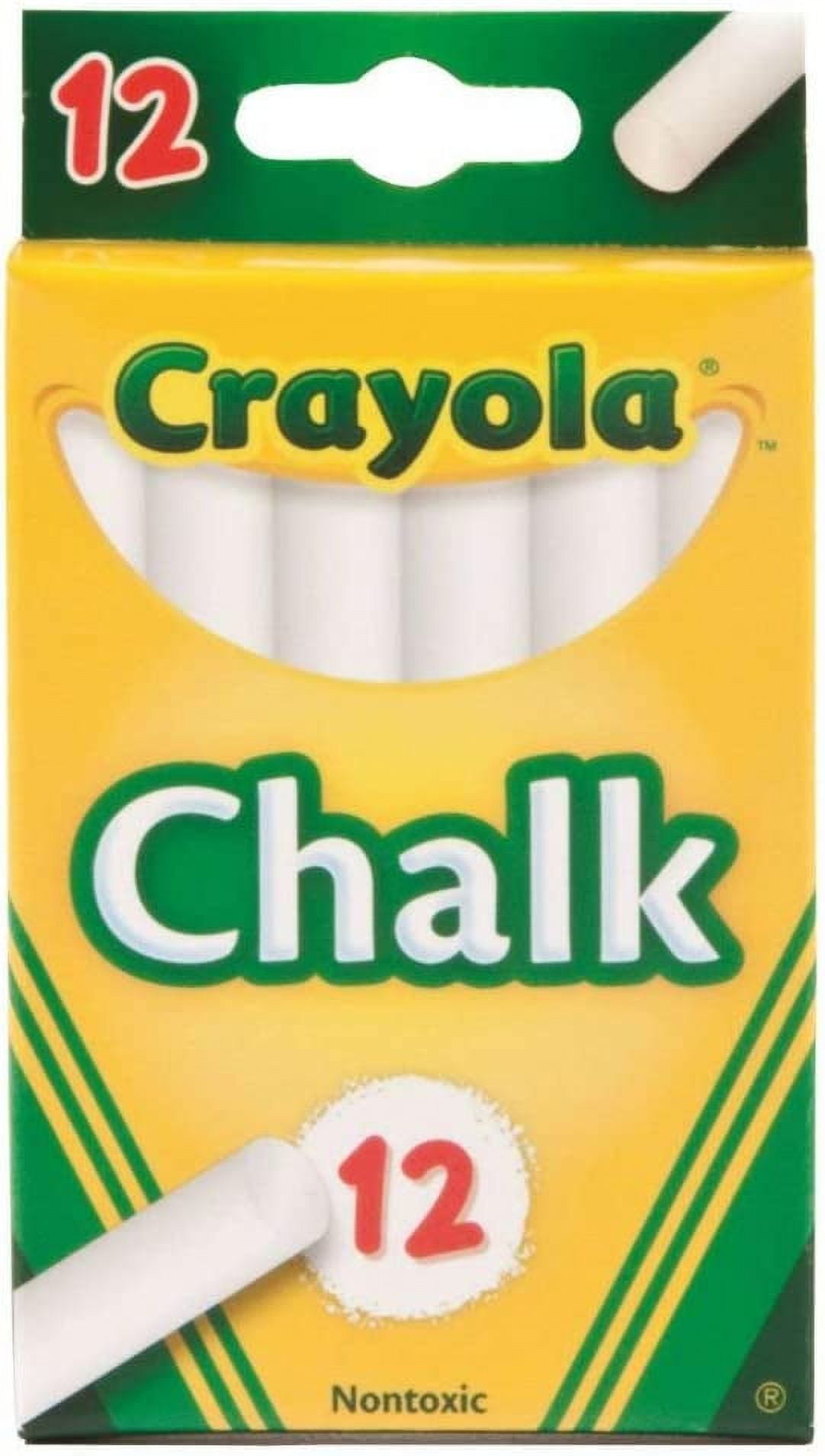 Crayola White Chalk Sticks Box Set - Nontoxic Chalk - 12 Count, Pack of ...