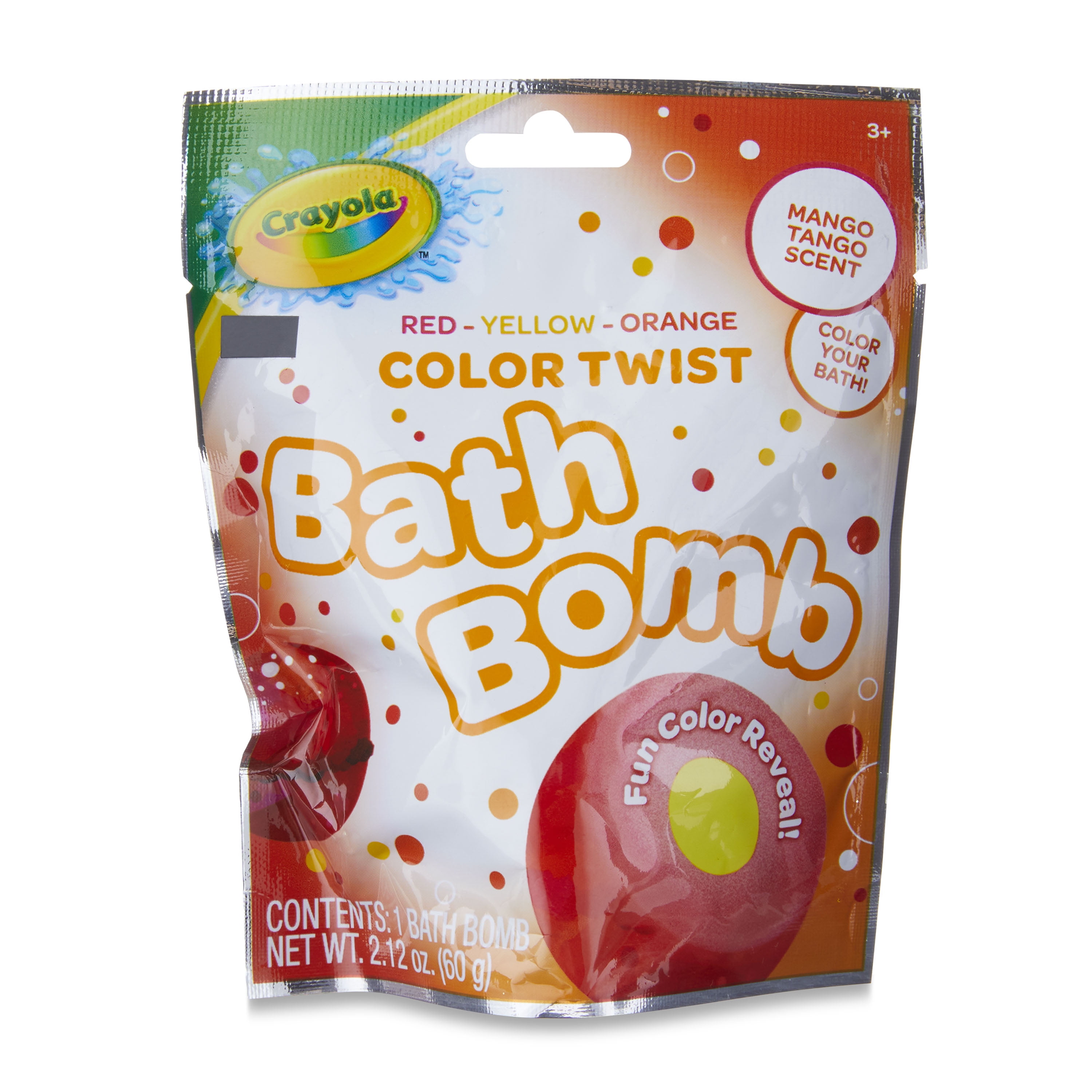 Crayola Orange Color Twist Bath Bomb, Mango Tango Scent, 60 g - Walmart ...