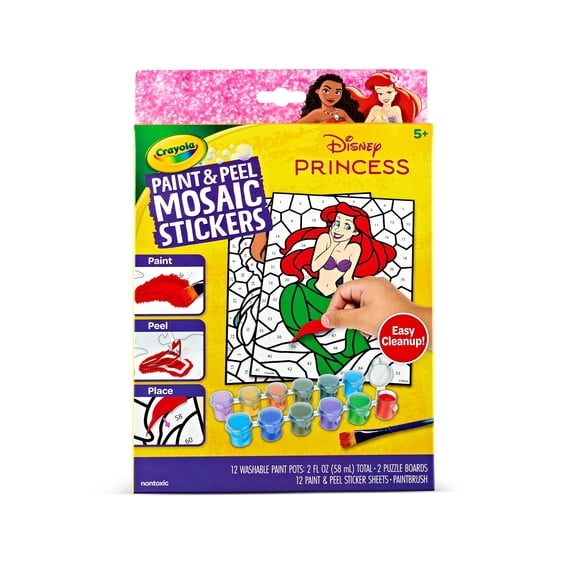 Crayola Paint & Peel Mosaic Stickers (20+ Pcs), Paint By Number For ...