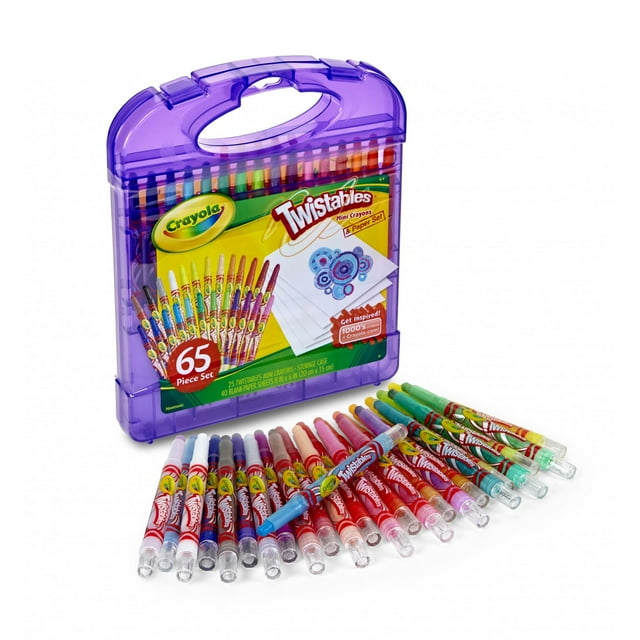 Crayola Art Doodle Case, Drawing Sets with Mini Twistables Crayons ...
