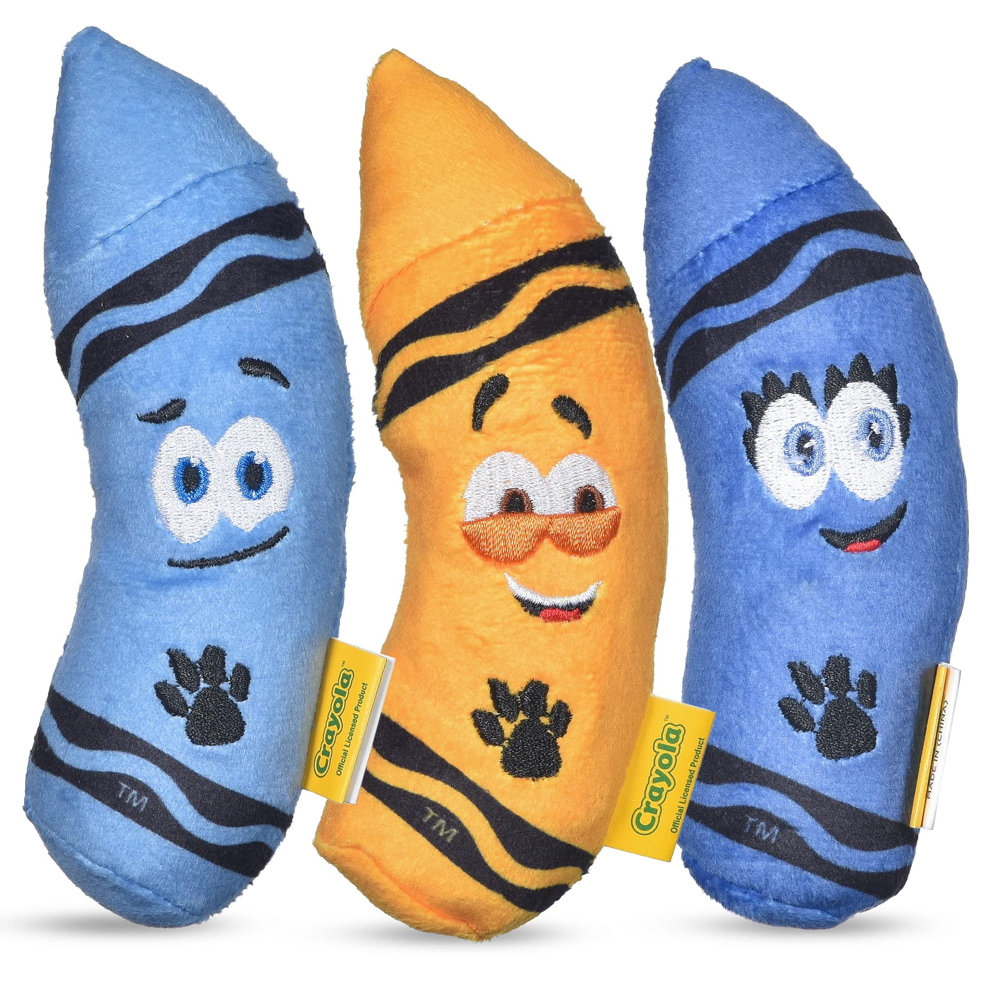Crayola for Pets 3pk Small Aromathera-Play Plush Squeaker Crayons Dog ...