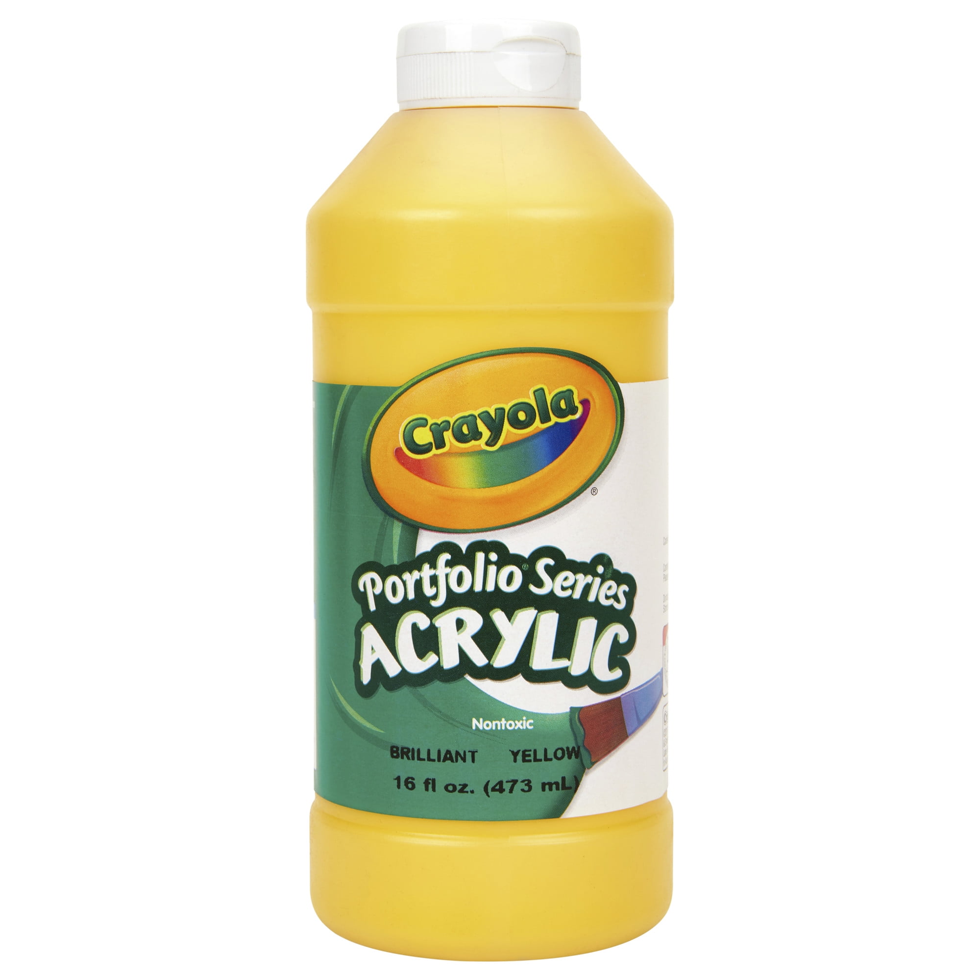 Crayola Portfolio Acrylic Paint, Brilliant Yellow, Pint - Walmart.com