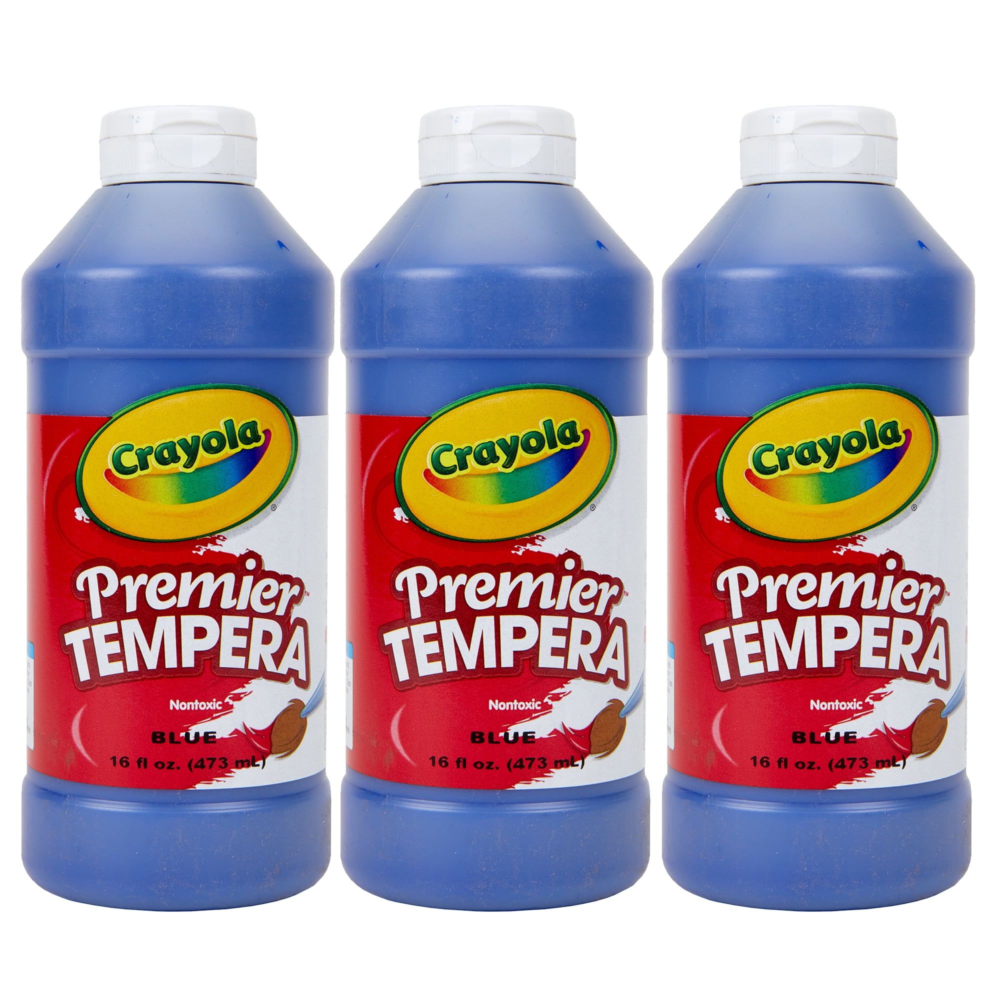 Crayola Premier Tempera Paint, 16 oz, Blue, Pack of 3 - Walmart.com
