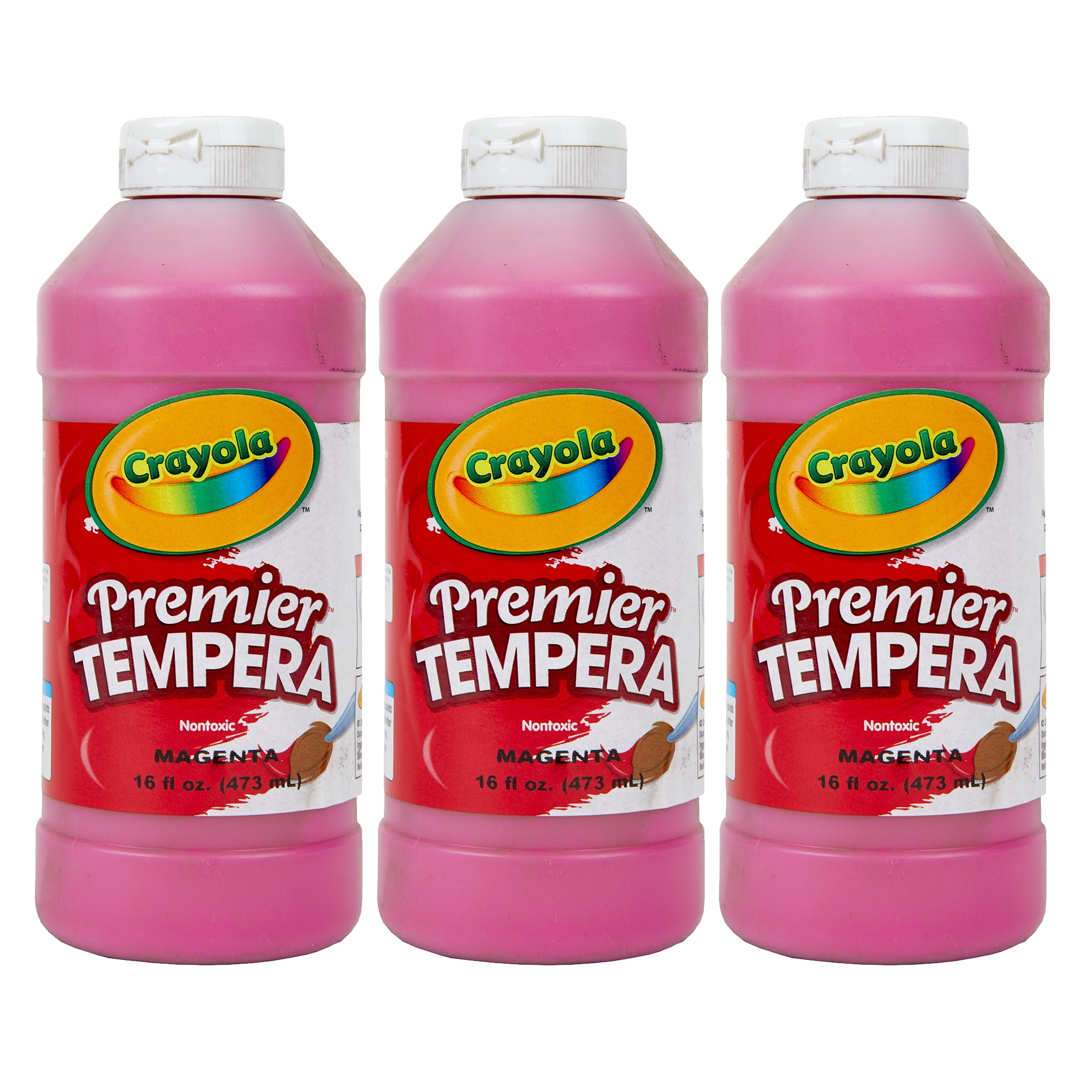 Crayola Premier Tempera Paint, 16 oz, Magenta, Pack of 3 - Walmart.com