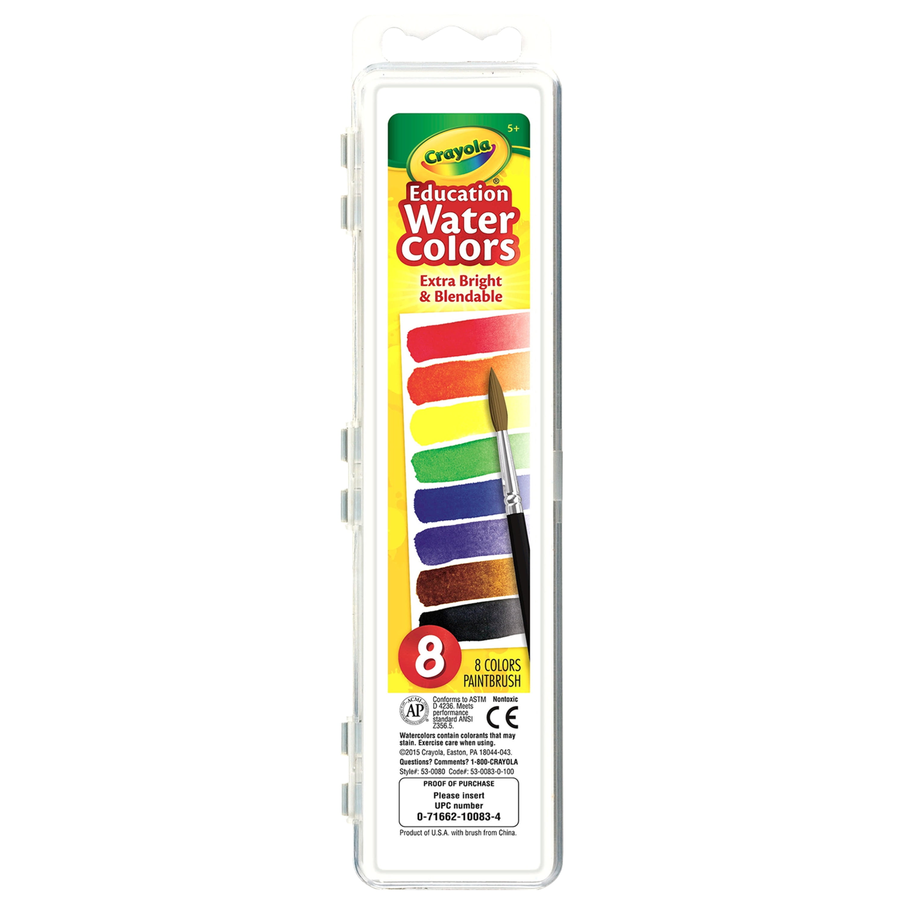 Crayola Artist Premium Watercolor Paints Set with Refills, 8 Pans ...