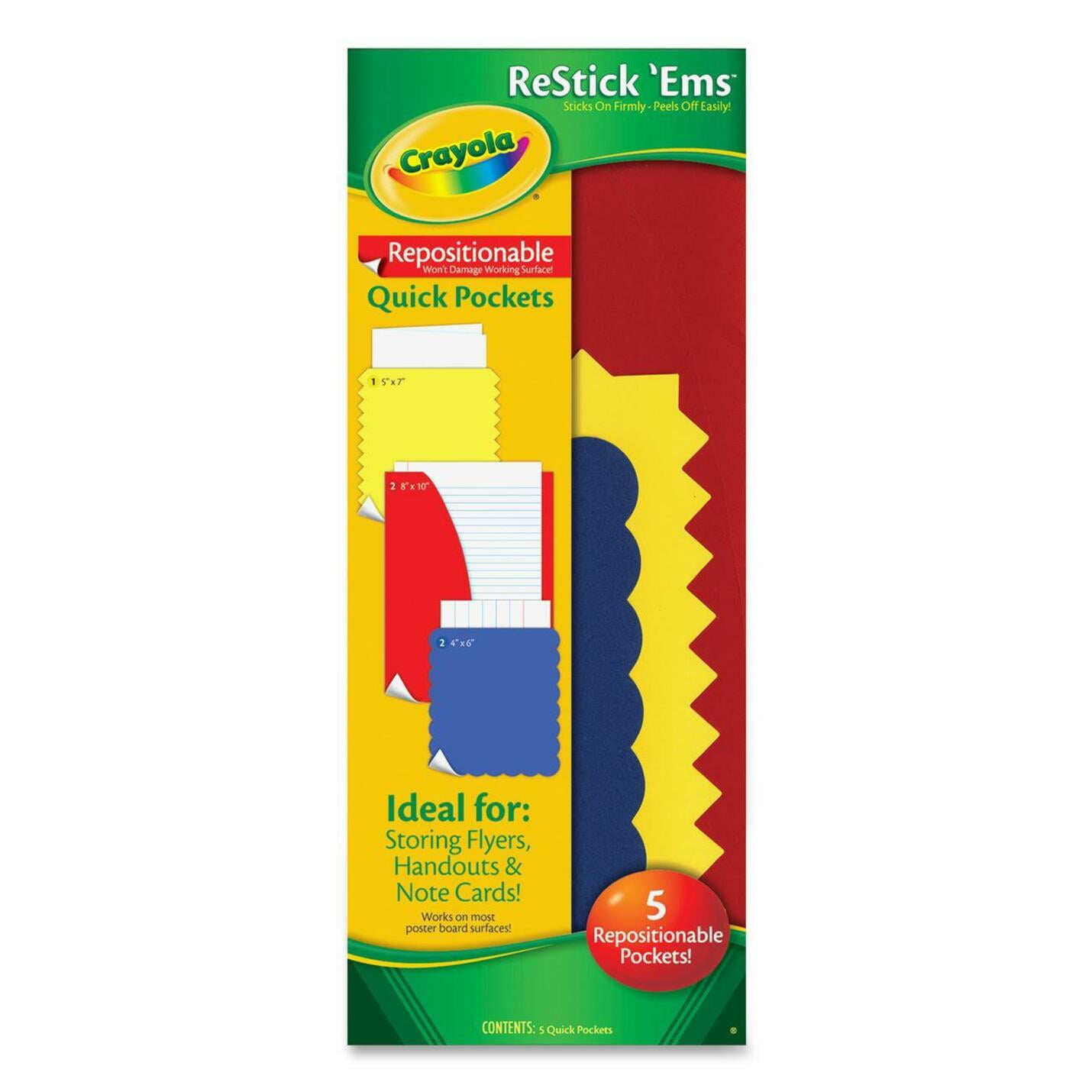 Crayola Restick'Ems Repositionable Quick Pockets - Walmart.com