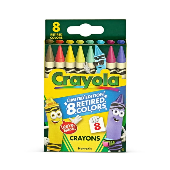 Crayola Limited Edition Retired Crayons, 8 Ct, School Supplies for Kids ...