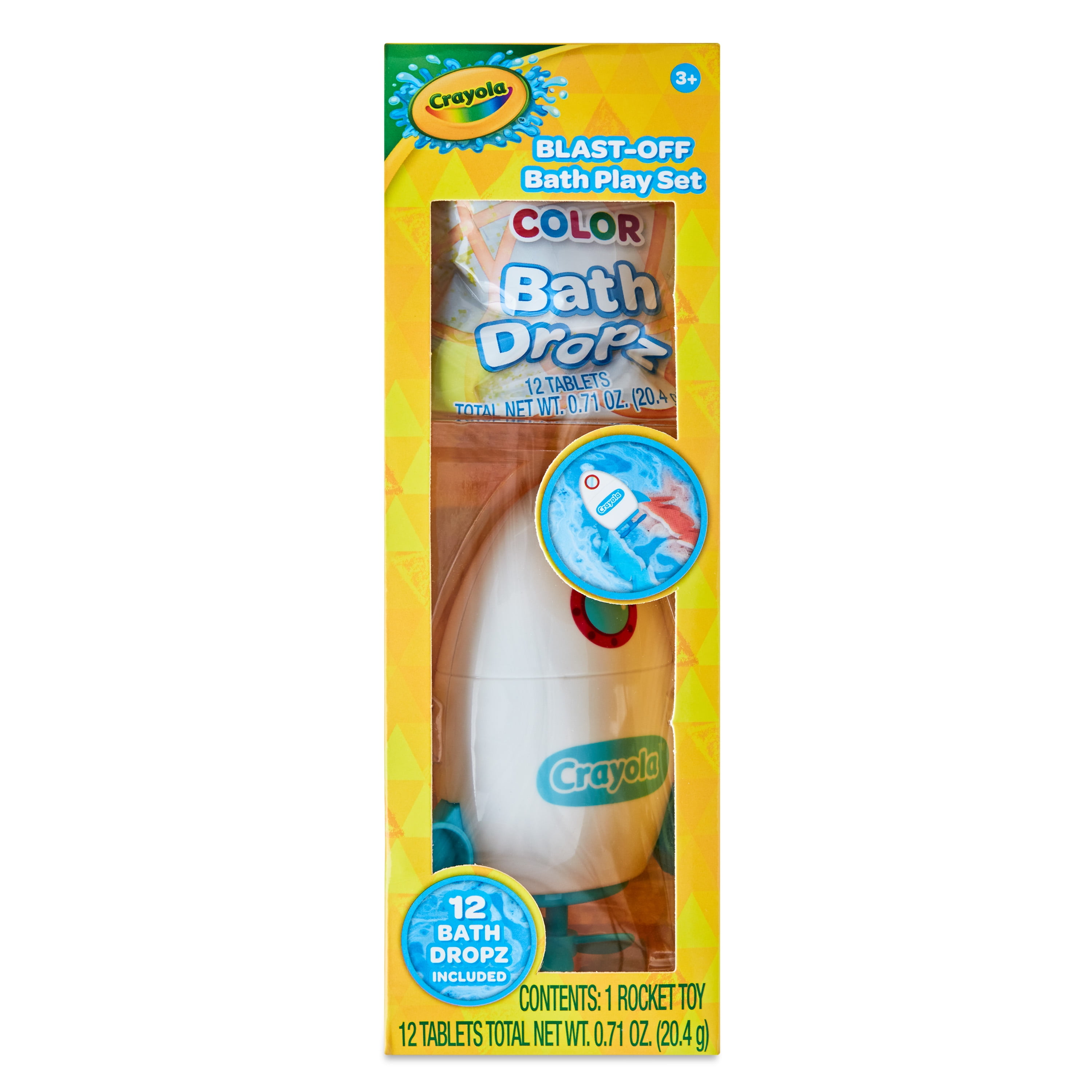 Crayola Rocket Bath Dropz, Fragrance-Free, 20 Tablets, Child Age 3 ...