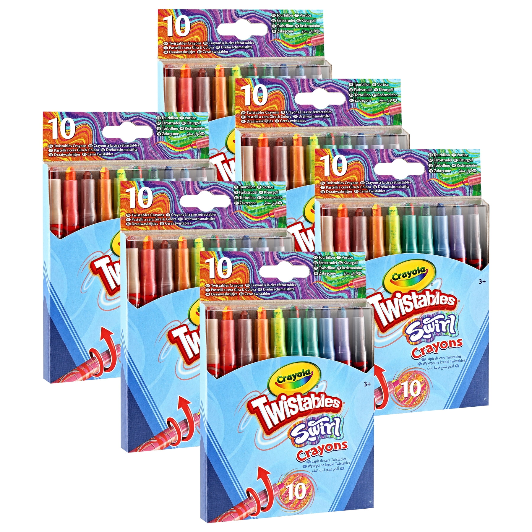 Crayola SWIRL Mini Twistable Crayons, 10 Per Pack, 6 Packs - Walmart.com