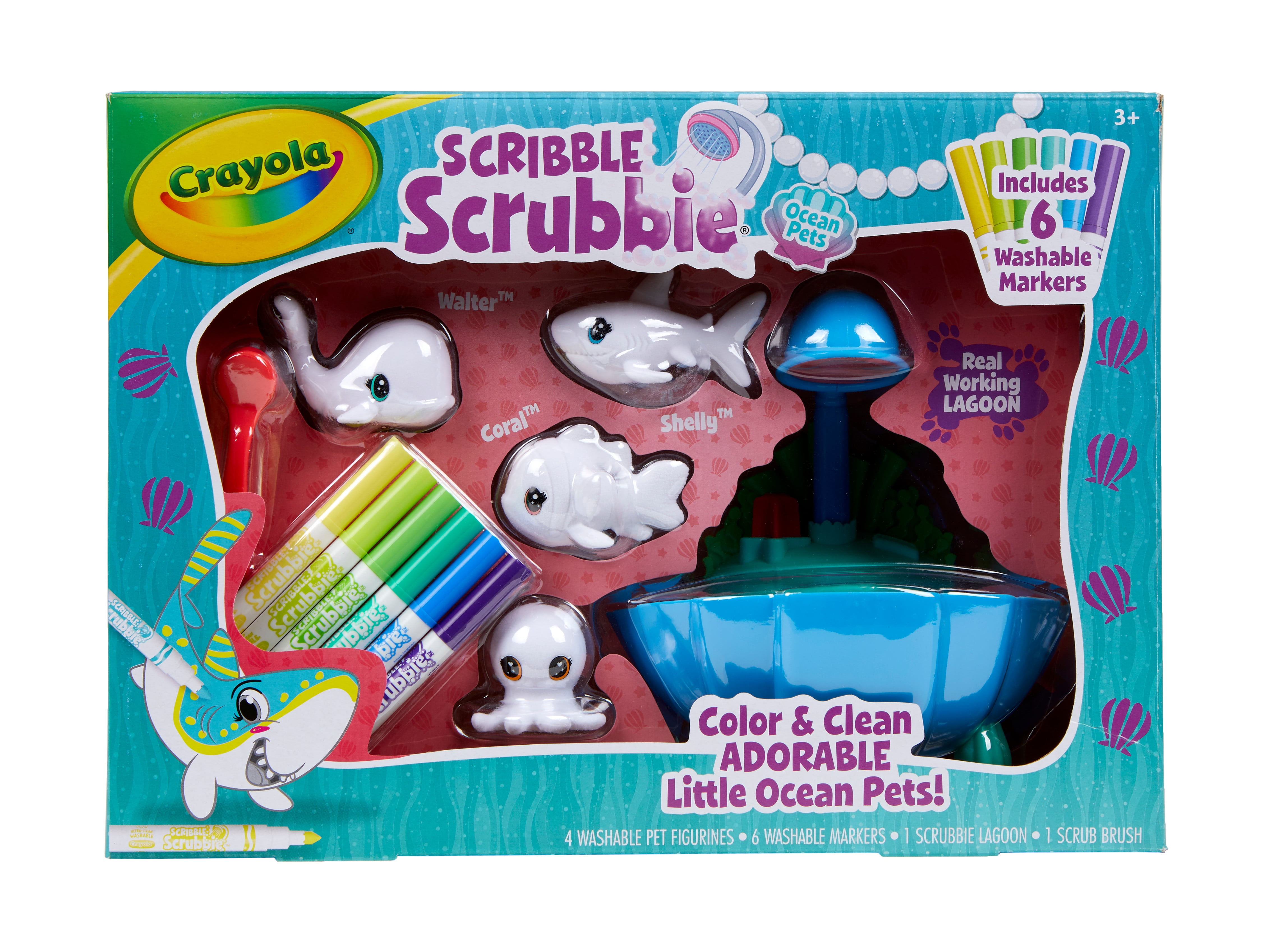 Crayola Scribble Scrubbie Ocean Pets Tub Set, Art Toys for Unisex Child ...