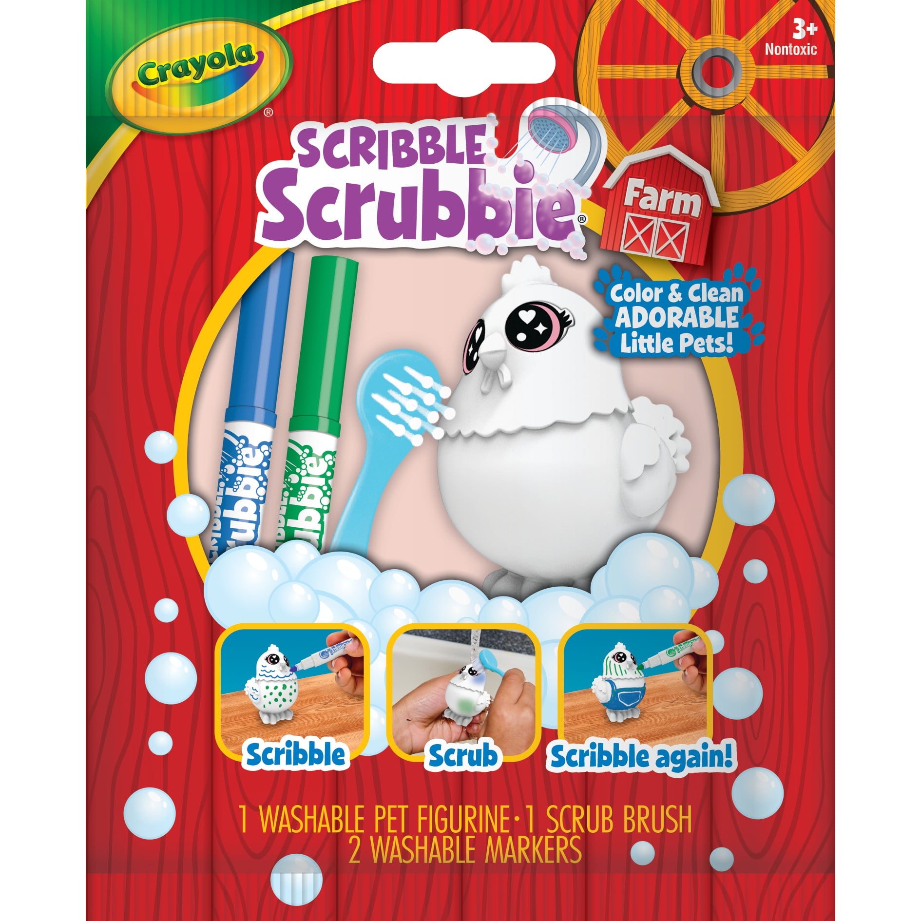 Crayola Scribble Scrubbie Farm Pets, 1 Ct, Easter Basket Stuffers, Barn ...