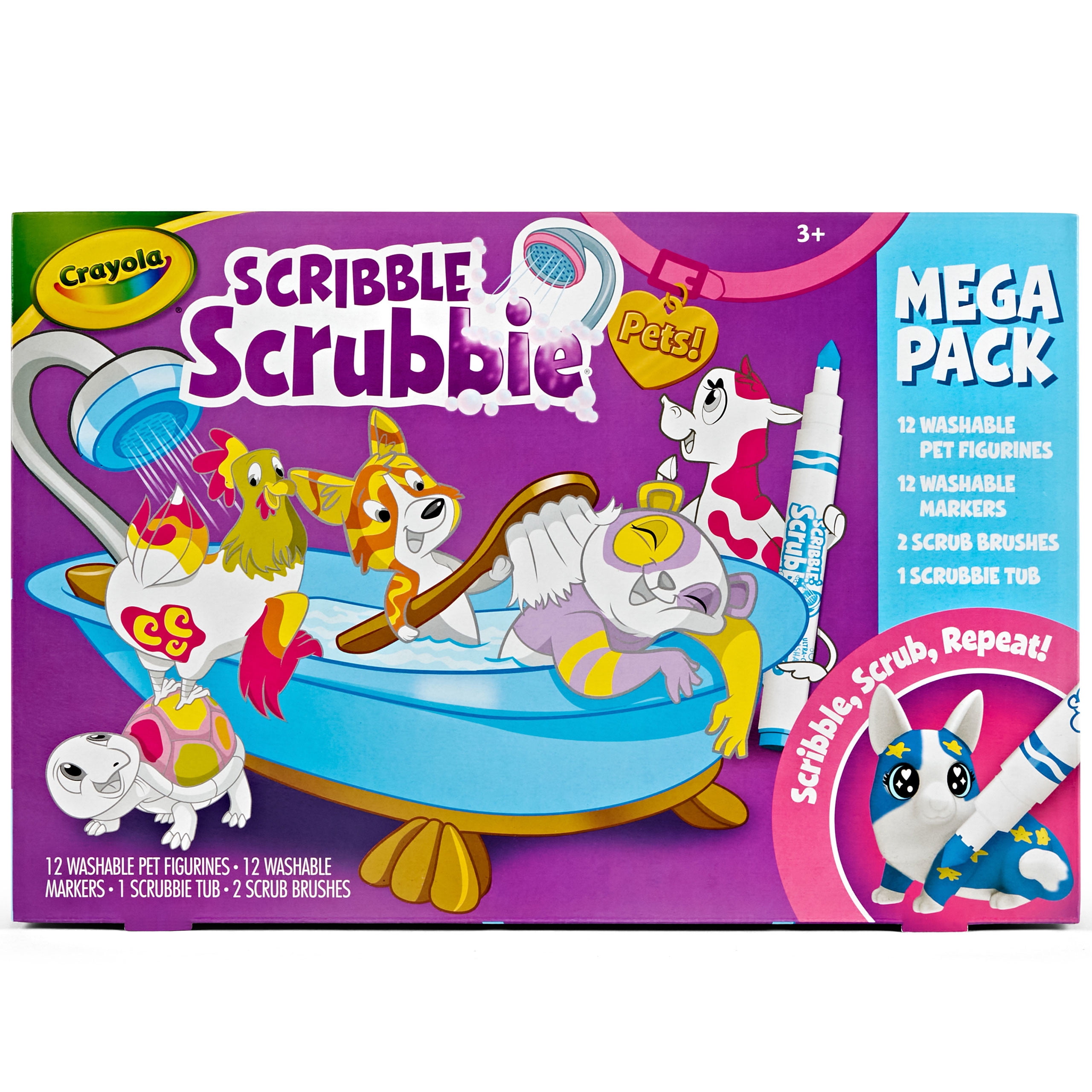 Crayola Scribble Scrubbie Pets Mega Set 2.0, Color & Wash Toys for Kids, Arts and Crafts, Kids ...