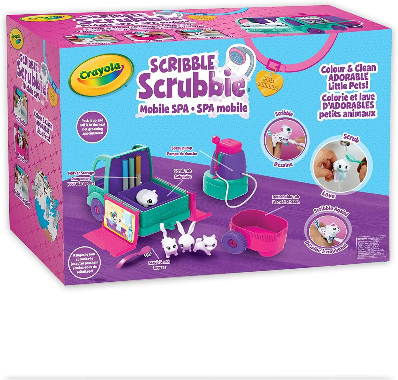 Crayola Scribble Scrubbie Pets Mobile Spa Art and Craft Kit - Walmart.com