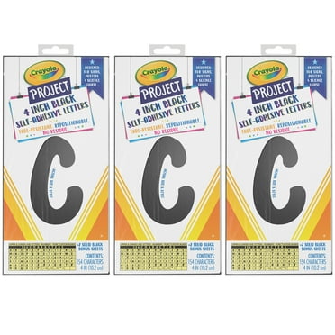 Ghent, GHELG34, 3/4" Gothic Letters, 1 Each, White - Walmart.com