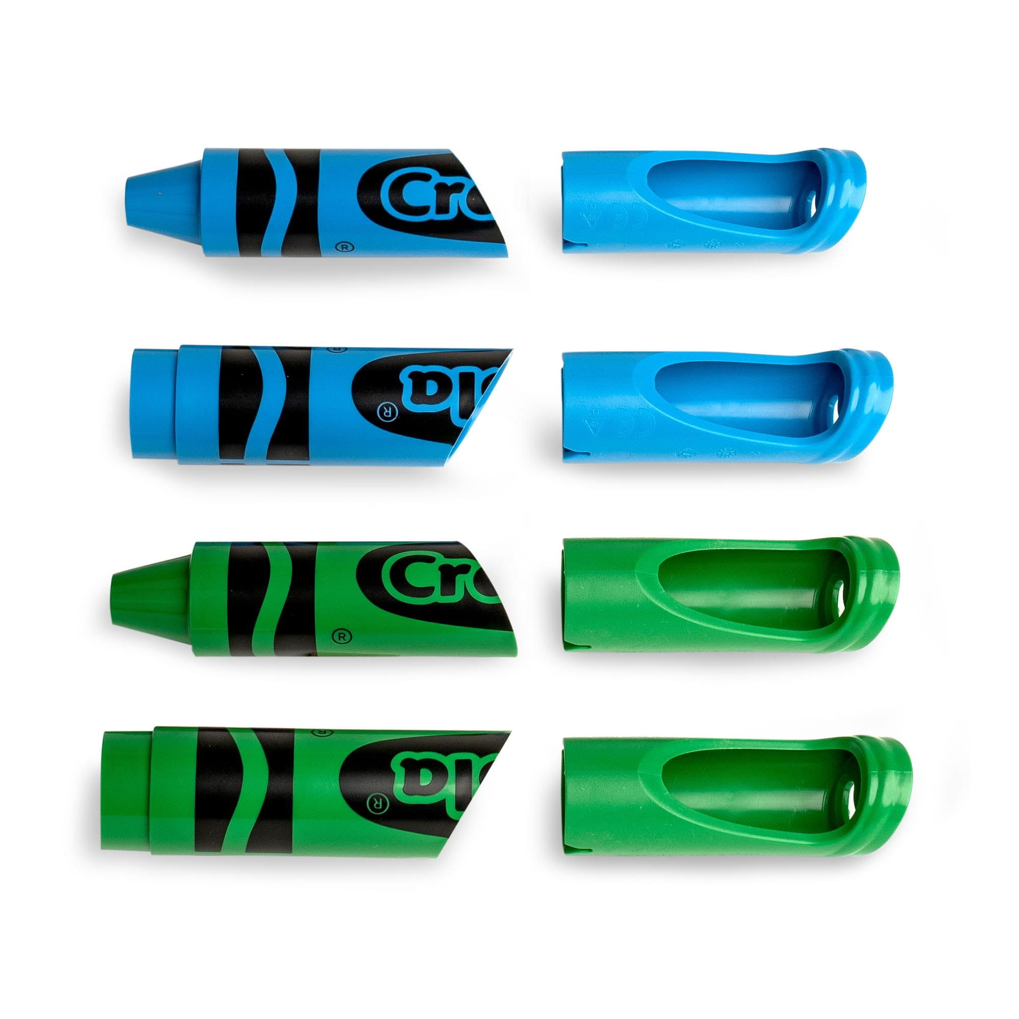 Crayola Set of 4 Crayon Wall Hooks | Cool Cyan (2x Mountain Meadow, 2x ...